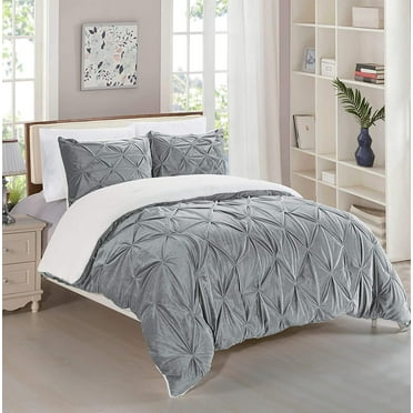 Wajade Plush Shaggy Comforter Set Fluffy Fuzzy Faux Fur Bedding Set ...