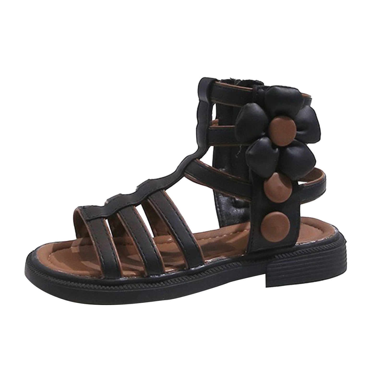 Celivon Kids Girl Sandals Closed Toe Heels Wedding Party Shoes Sequins ...