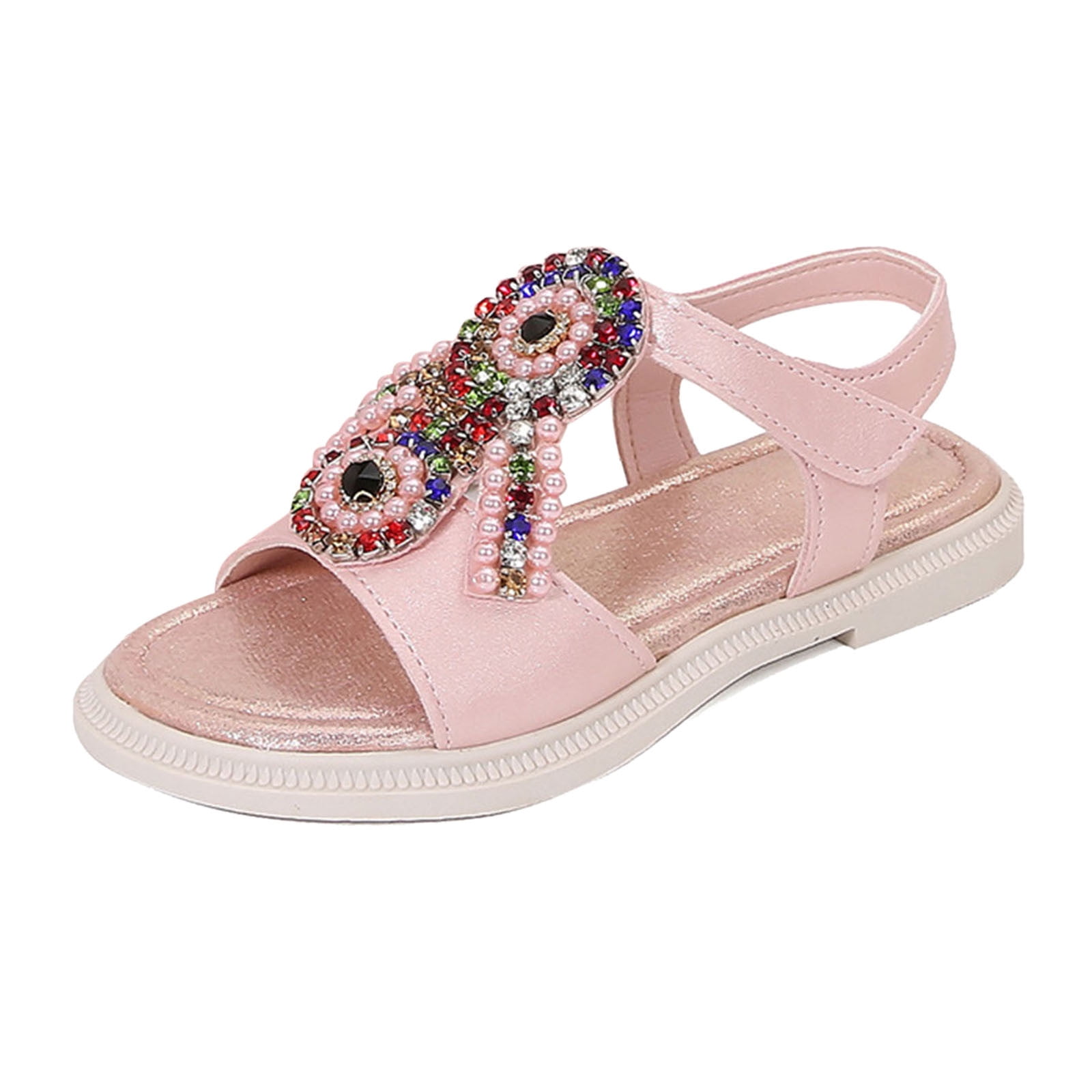 Celivon Kids Girl Sandals Rhinestone Slingback Sandals Sandals Ankle ...
