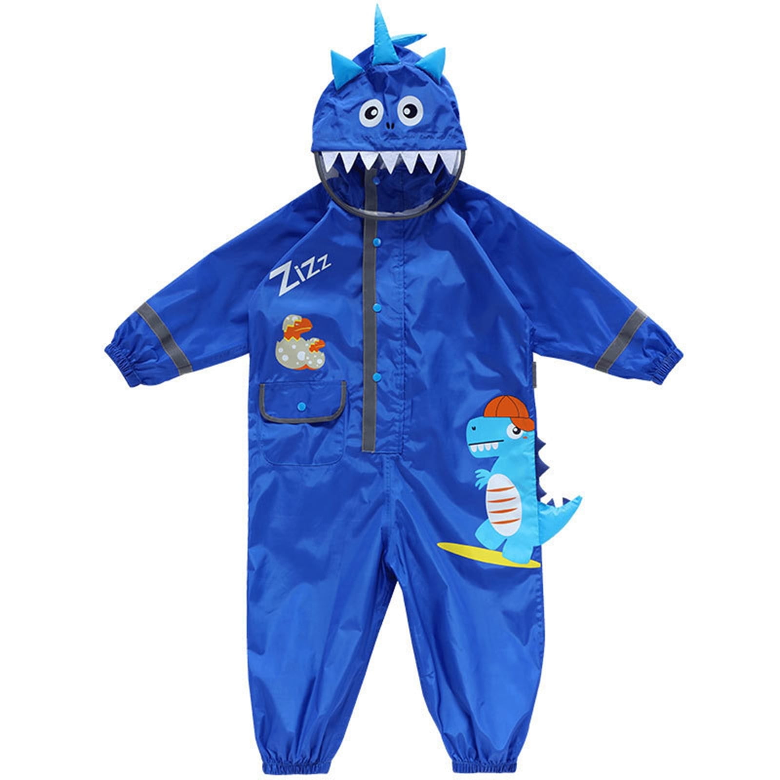 Celivon Kids Little Boys Girls Dinosaur Raincoat Overall Rain Suit Cute ...