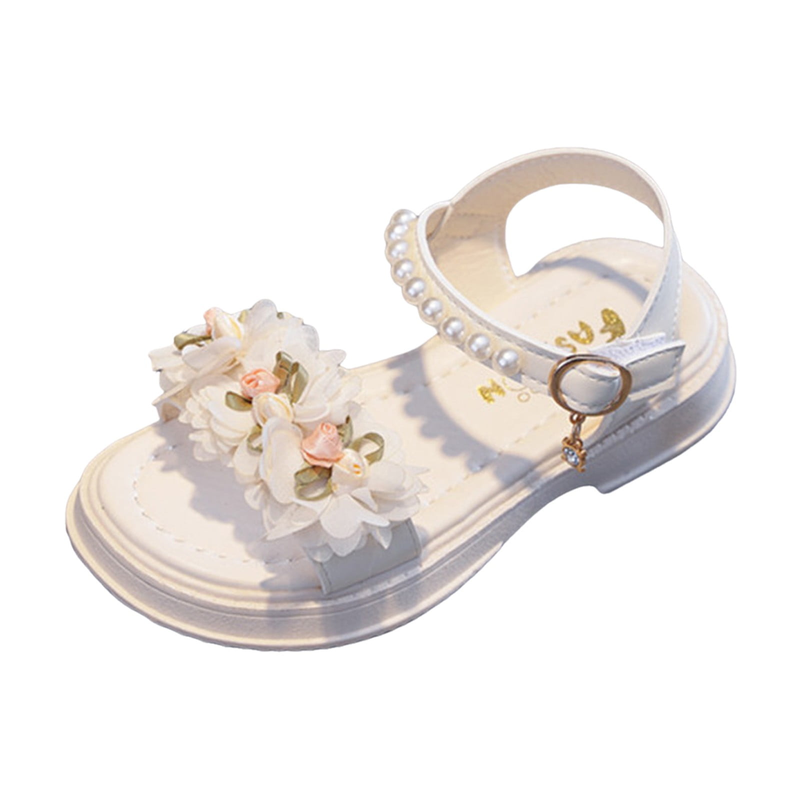 Celivon Kids Shoes Soft Sole Open Toe Sandals Fashion Pearl Flower ...