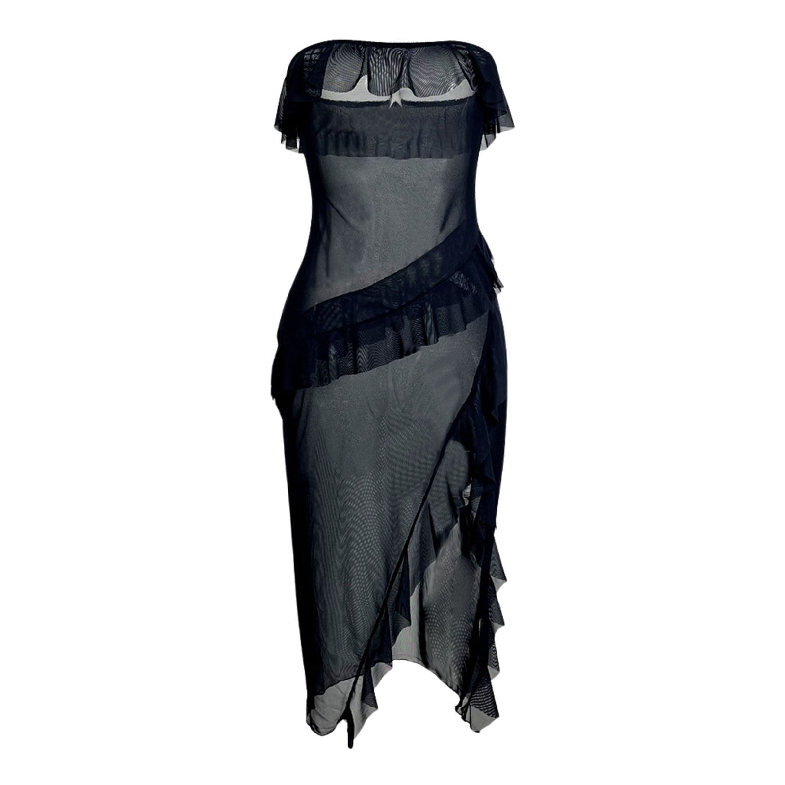 Celivon Lace Mesh Robes For Women Spring Summer Long Pajamas Smooth ...