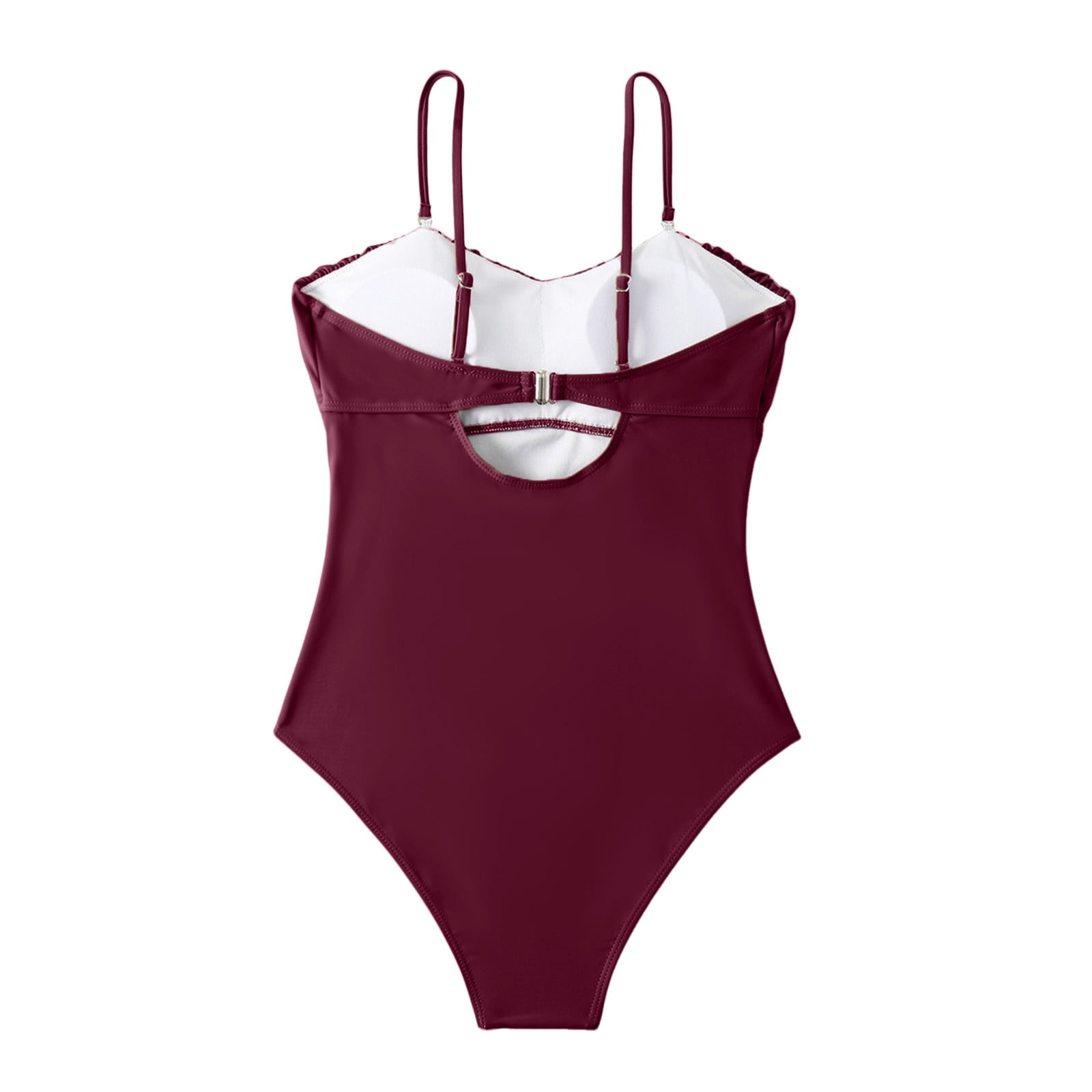 Celivon One Piece Swimsuit For Women Swimwear Sexy Pleated Bandeau Back ...