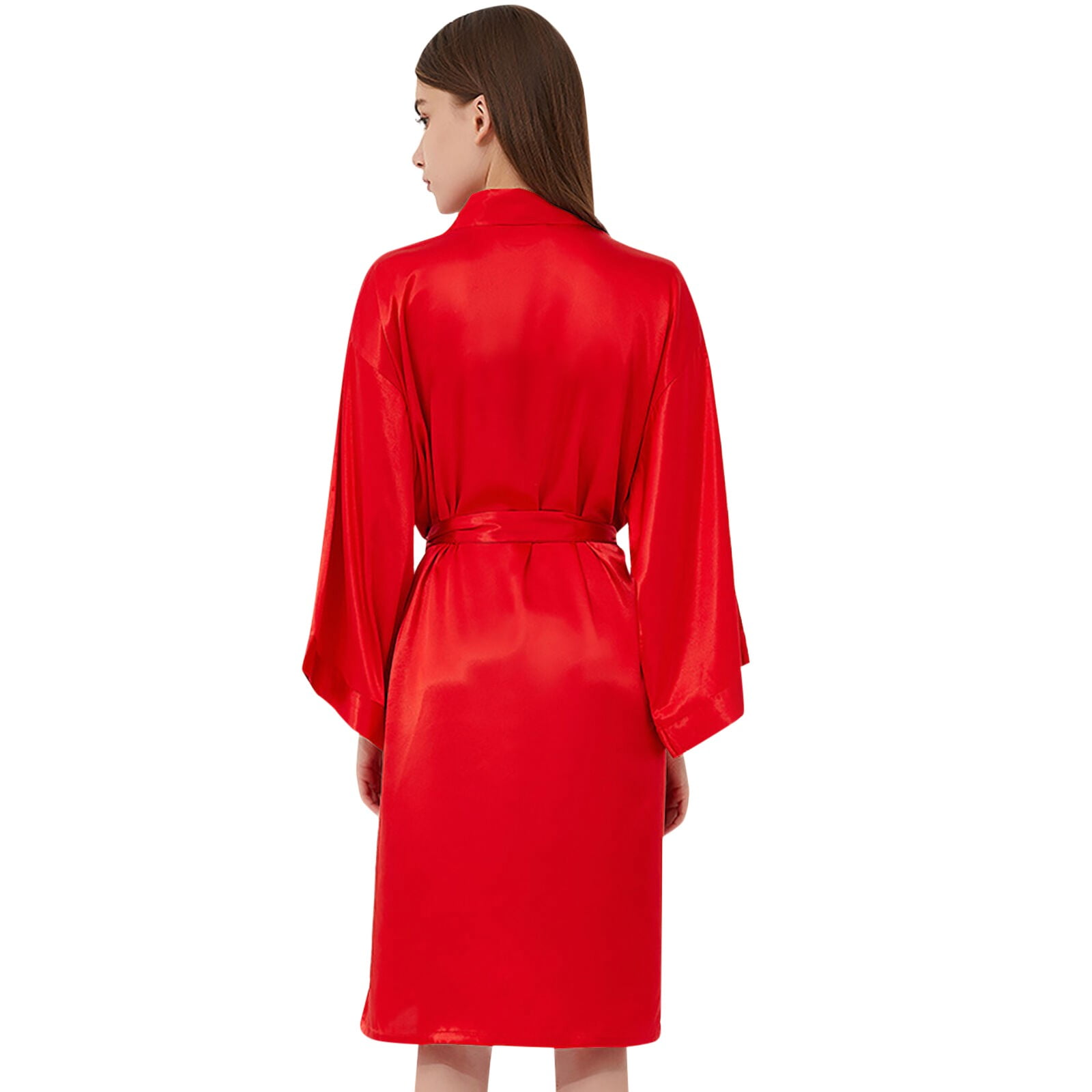 Celivon Silk Satin Robes For Women Spring Summer Long Pajamas Smooth ...