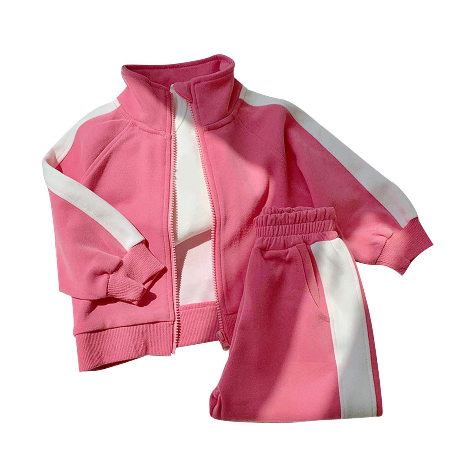 Celivon Toddler Baby Girls 2Pcs Outfits Tracksuit Zip Up Athletic ...