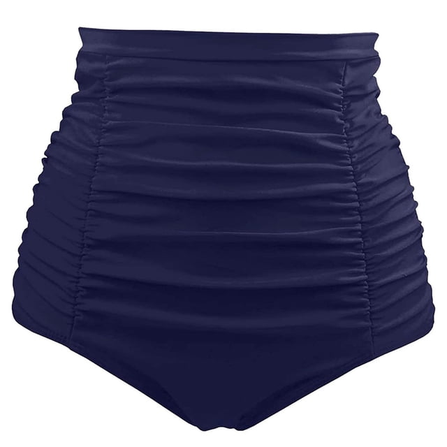 Celivon Womens High Waisted Swim Bottoms Skirts Ruched Bikini Tankini ...