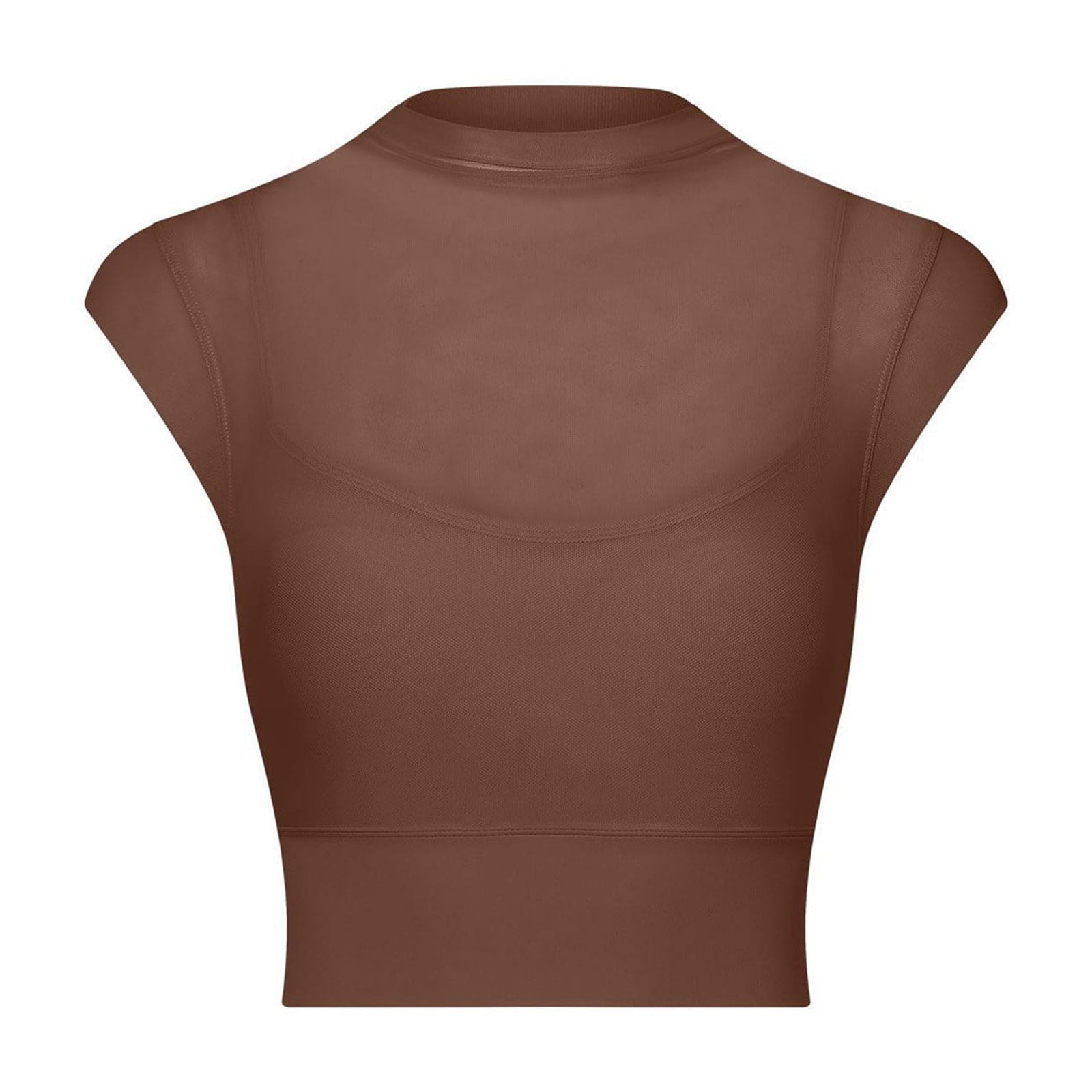 Celivon Womens Sports Bras Sexy Mesh Wear Flying Sleeve With Pad ...