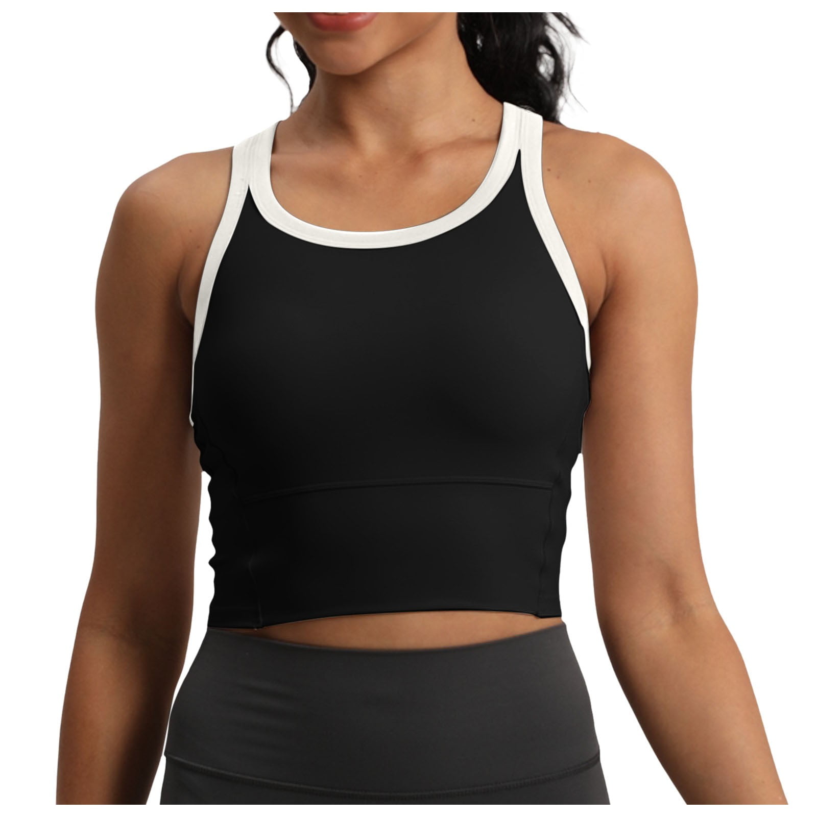 Celivon Womens Sports Bras U Neck Back Push Up Fitness Camisole Full ...