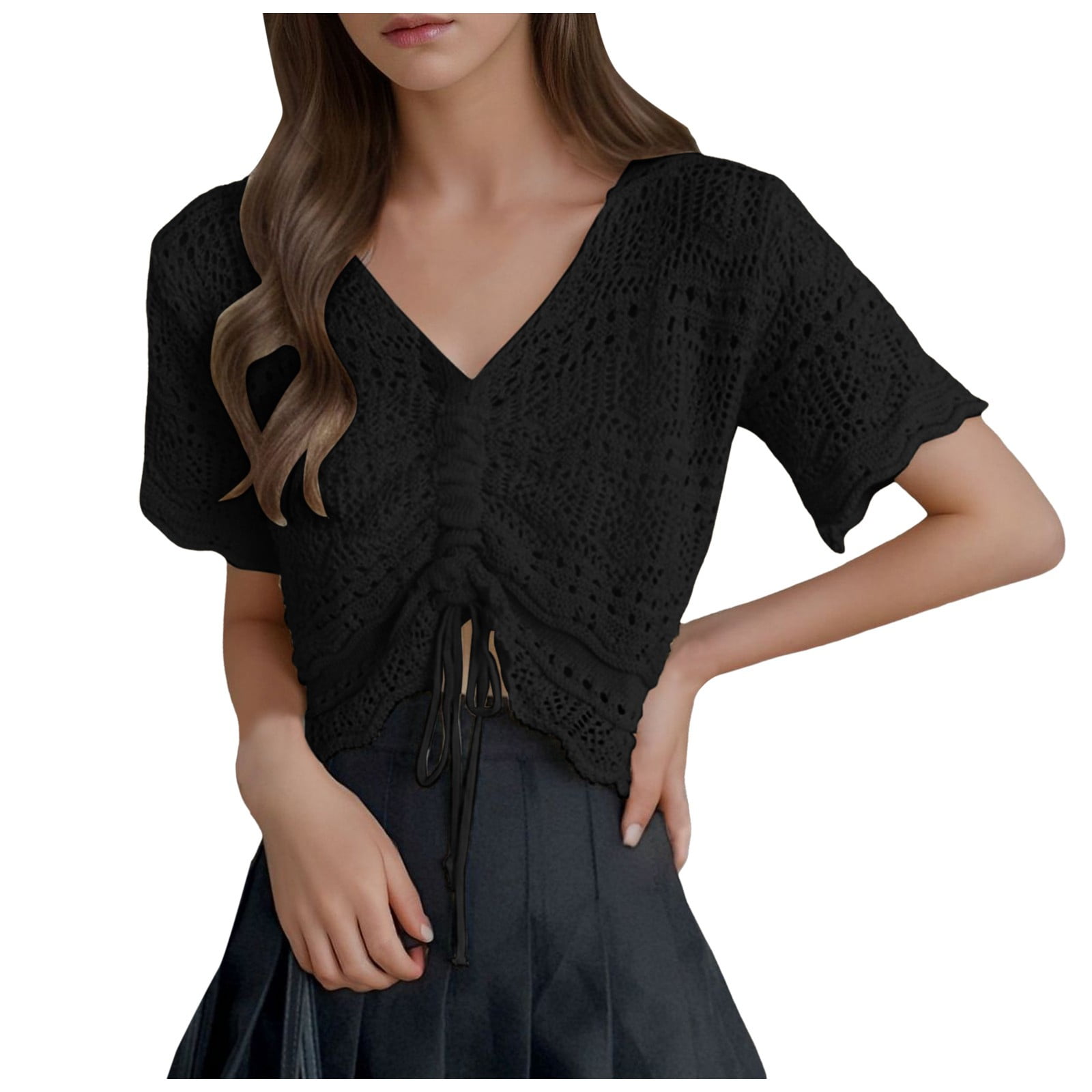 Celivon Womens Swimsuit Cover Up Knitted Crochet Top Beach Cloth ...