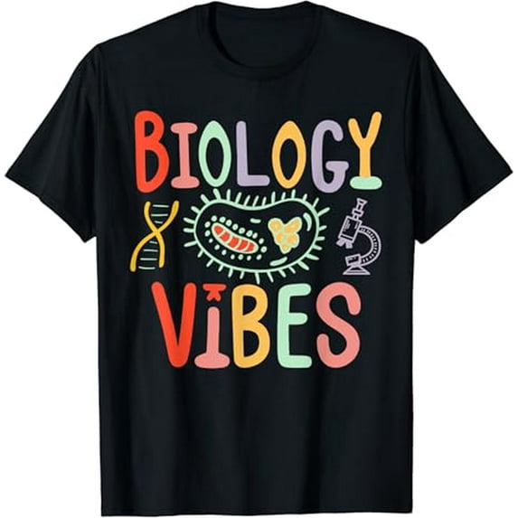 Cell ADN Microscope Biology Teacher School - Biology Vibes T-Shirt ...