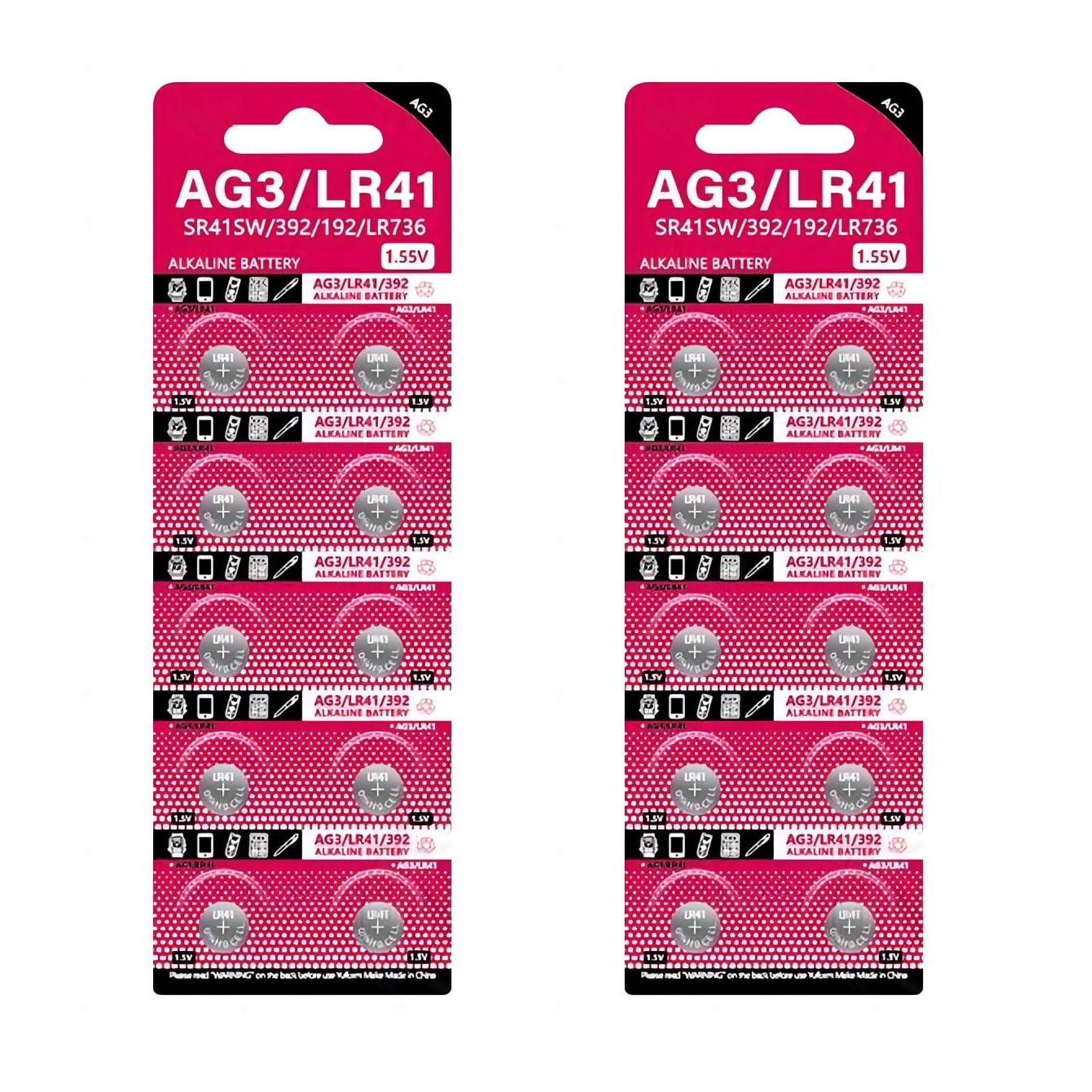 Cell Coin Button Battery 1.55V LR41 SR41 192 L736 384 SR41SW CX41 392 ...