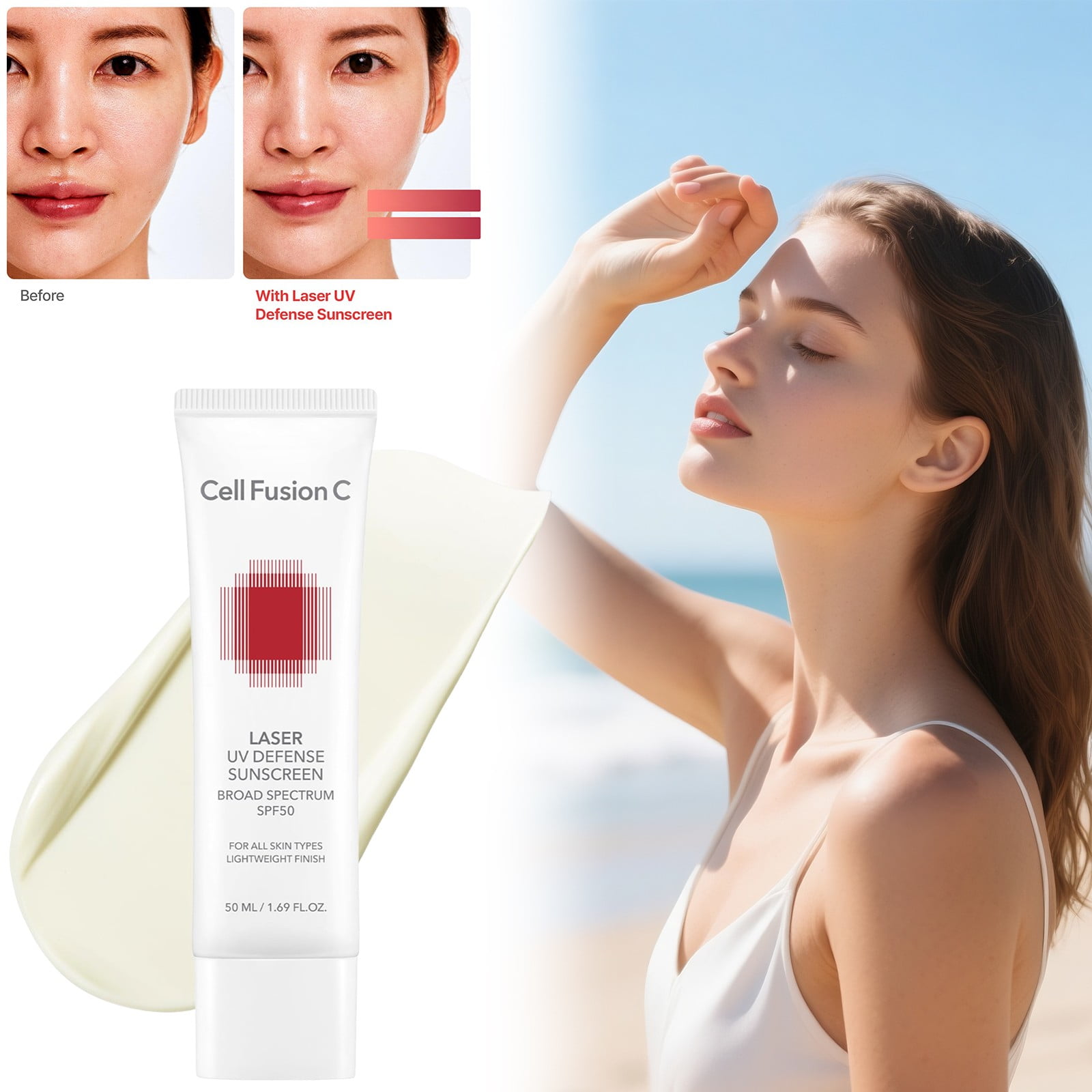 Cell Fusion C – Face Moisturizer & BB Cream Set - Laser UV Defense SPF ...