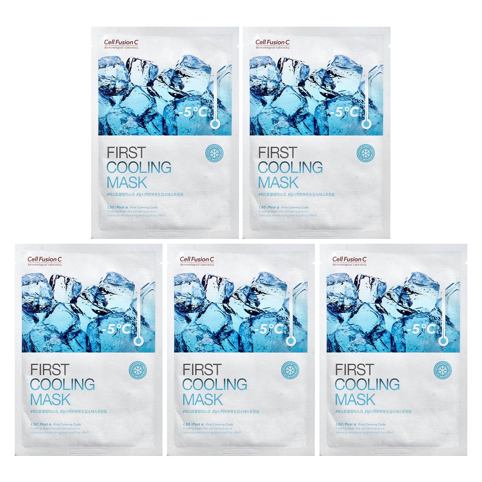 Cell Fusion C First Cooling Beauty Mask, 5 Sheets, 0.95 oz (27 g) Each ...