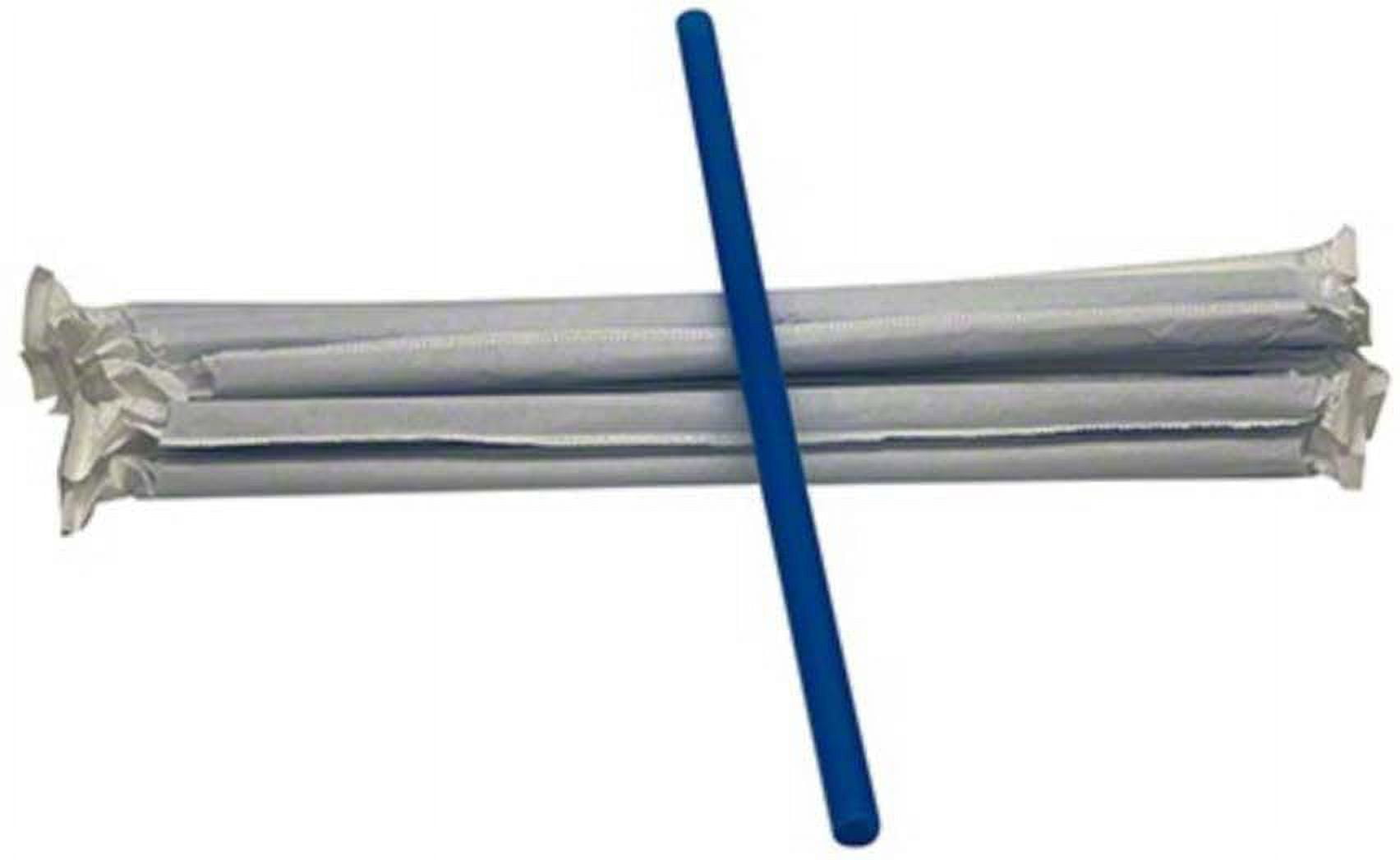 Cell O Core Plastic Blue Giant Straw - Wrapped, 9 inch -- 1200 per case ...