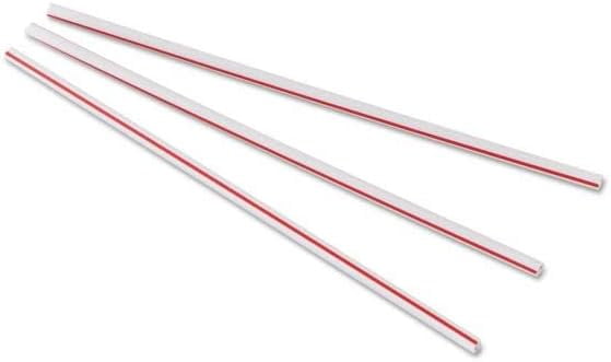 Cell O Core Polypropylene Red White Stripe Giant Straw - Unwrapped, 7. ...