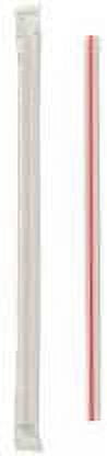 Cell O Core Tall White Red Stripe Wrapped Jumbo Straw, 10.25 inch ...