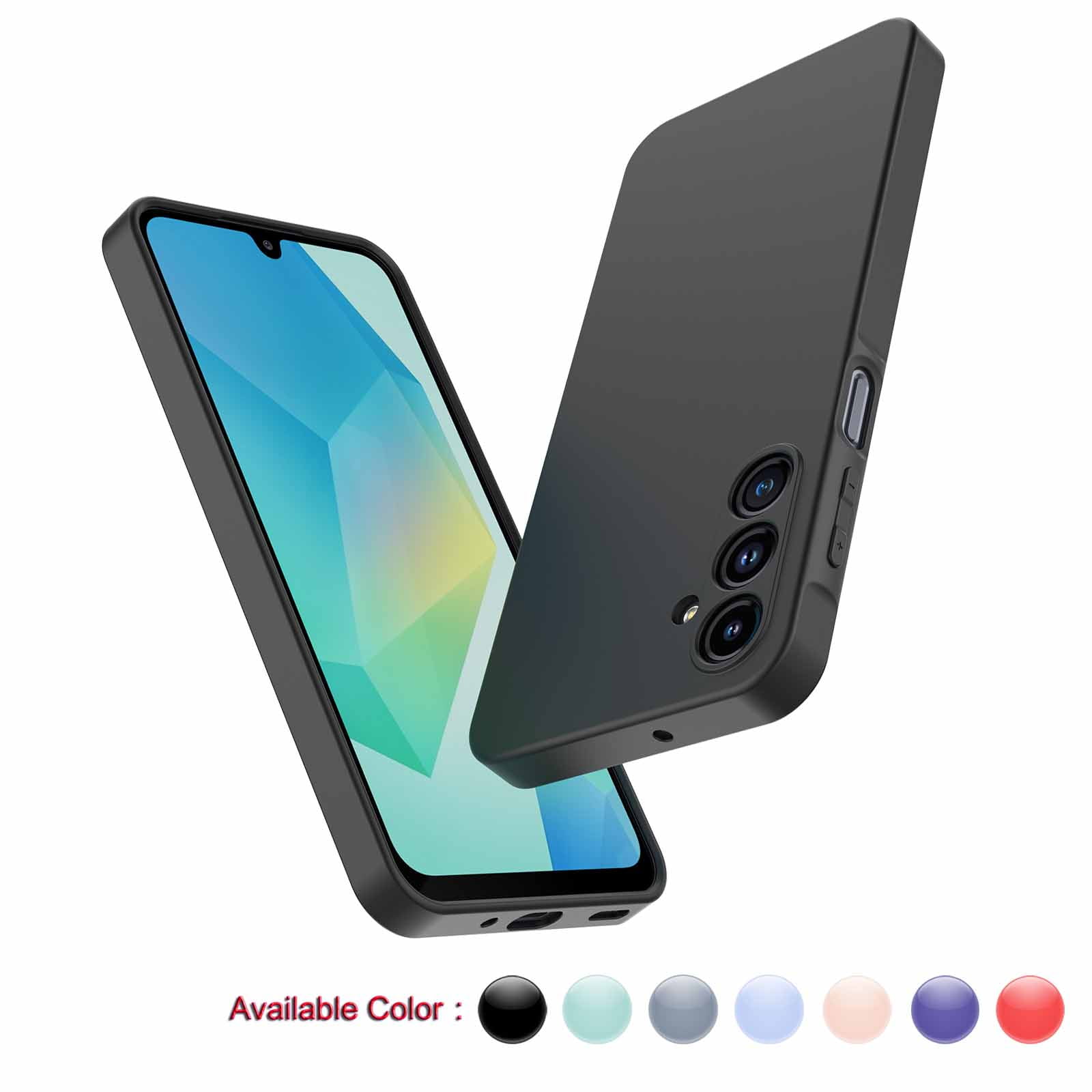Cell Phone Basic Cases for Galaxy A16 5G, Liquid Silicone Gel Rubber ...