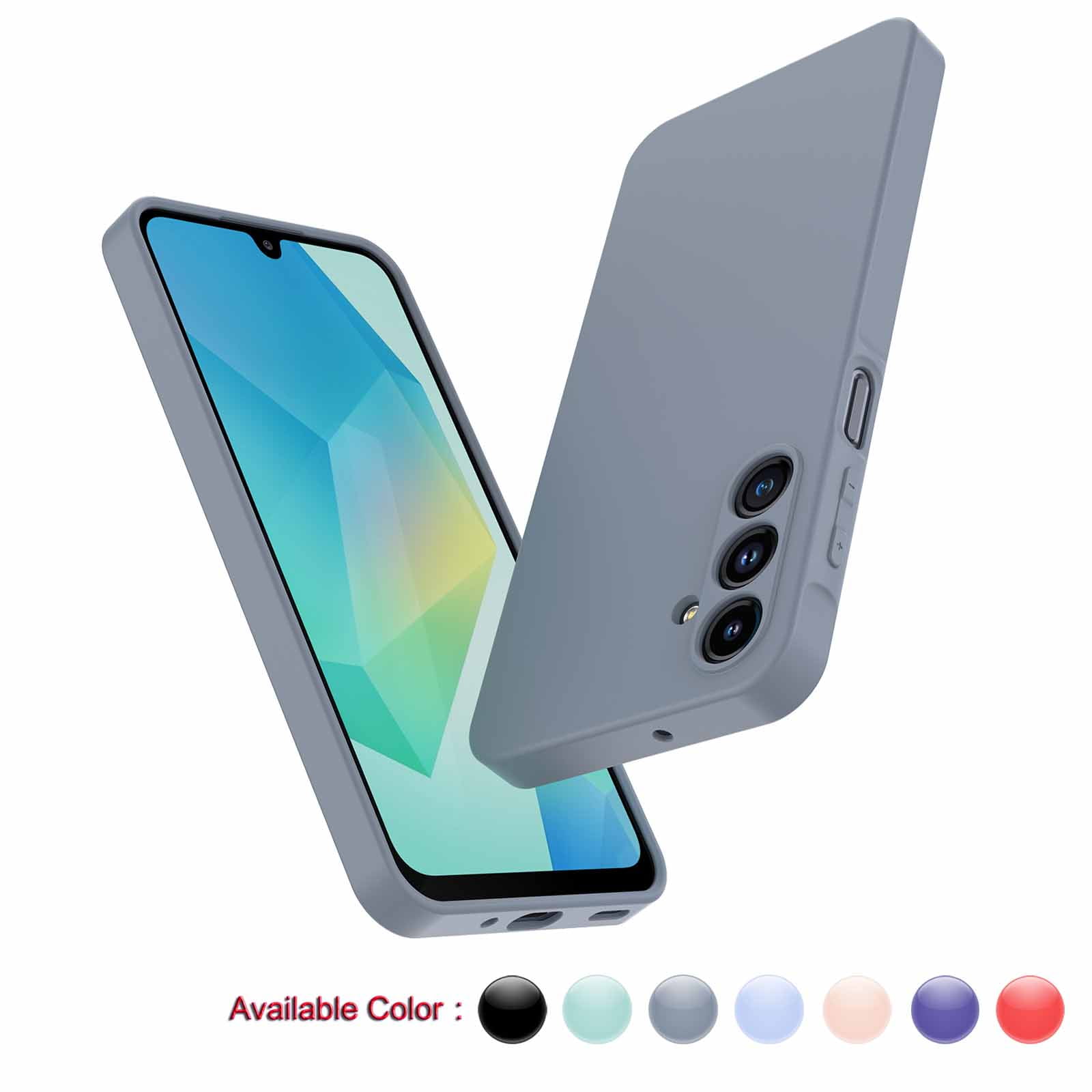 Cell Phone Basic Cases for Galaxy A16 5G, Liquid Silicone Gel Rubber ...