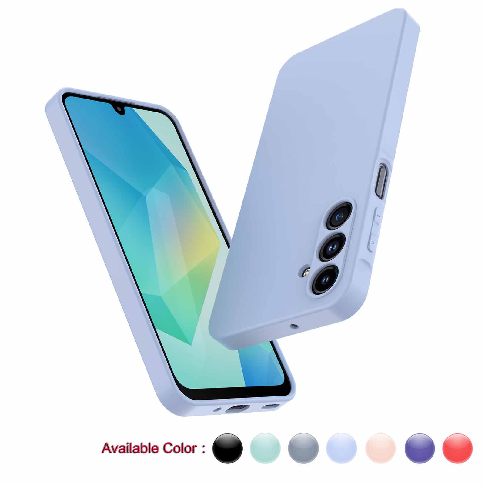 Cell Phone Basic Cases for Galaxy A16 5G, Liquid Silicone Gel Rubber ...