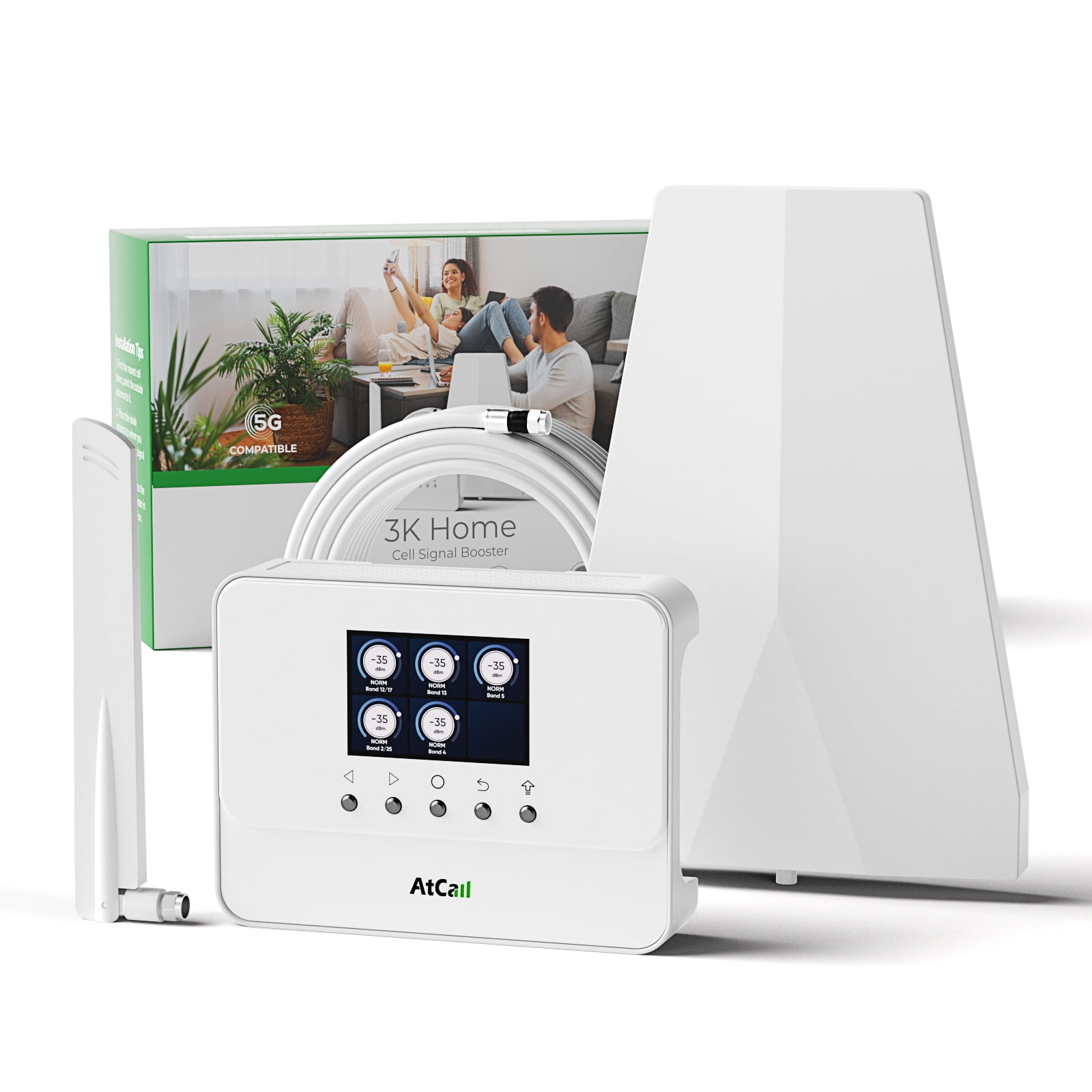 Cell Phone Booster for Home, LCD Screen Monitor, Up to 3,000 Sq. Ft ...