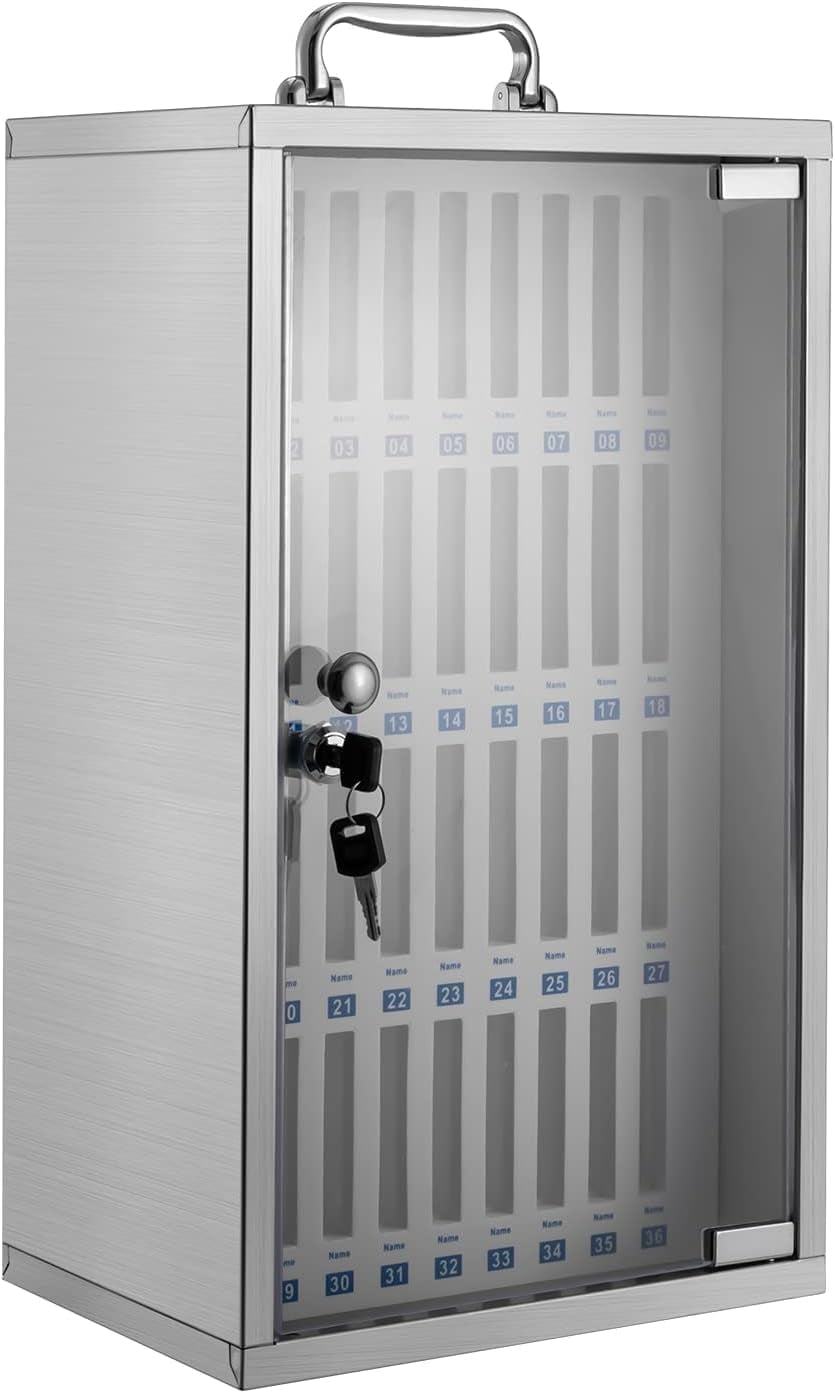 Cell Phone Cabinet,Aluminum Alloy Pocket Chart Cell Phones Storage ...