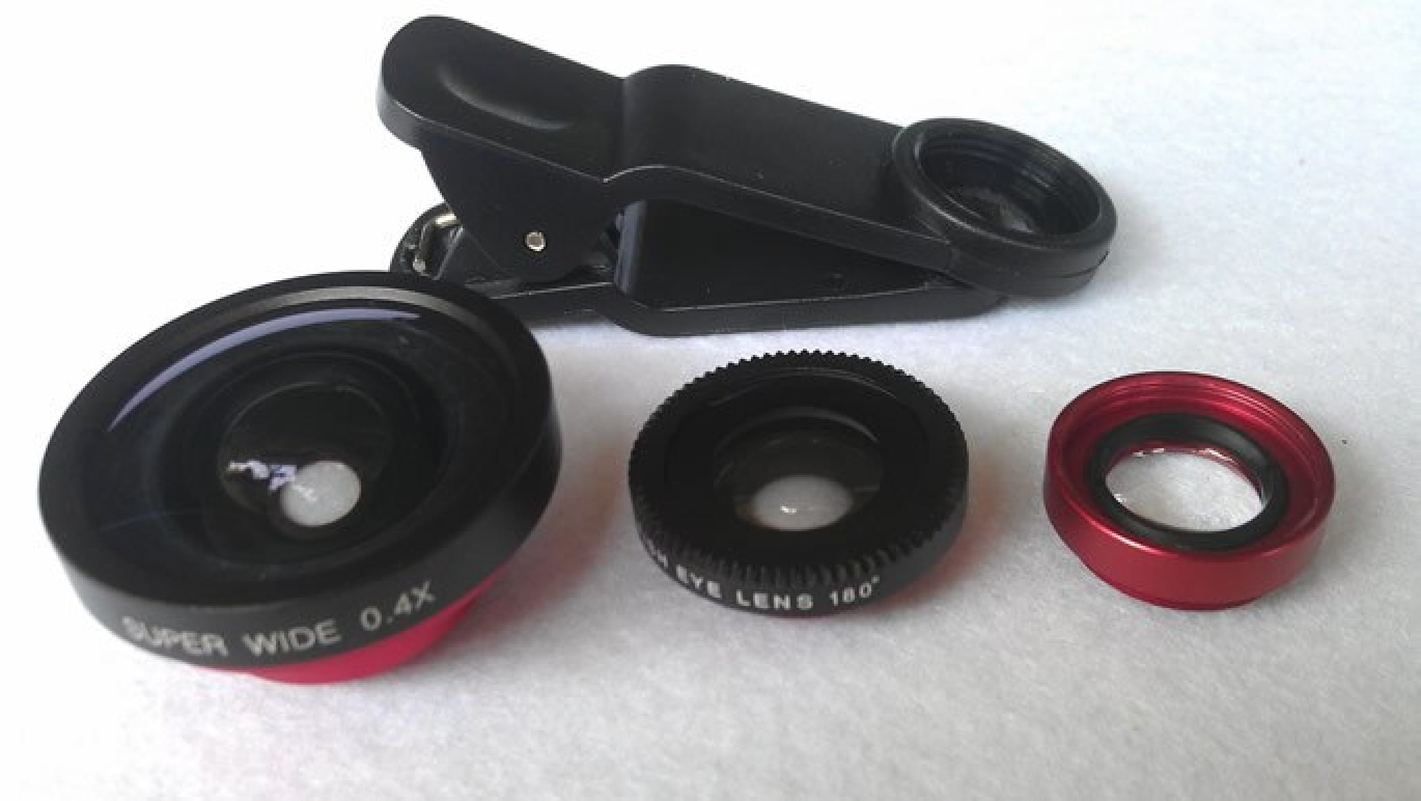 Cell Phone Camera Lens (3-in-1) .4x Super Wide Angle - 180° Fisheye ...