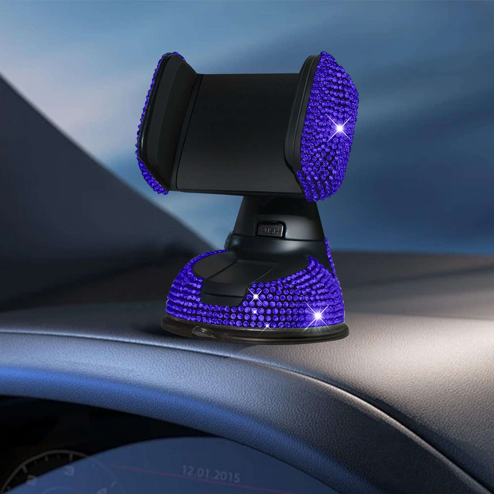Cell Phone Car Mount Diamond Inlaid Car Cell Phone Mount Double ...