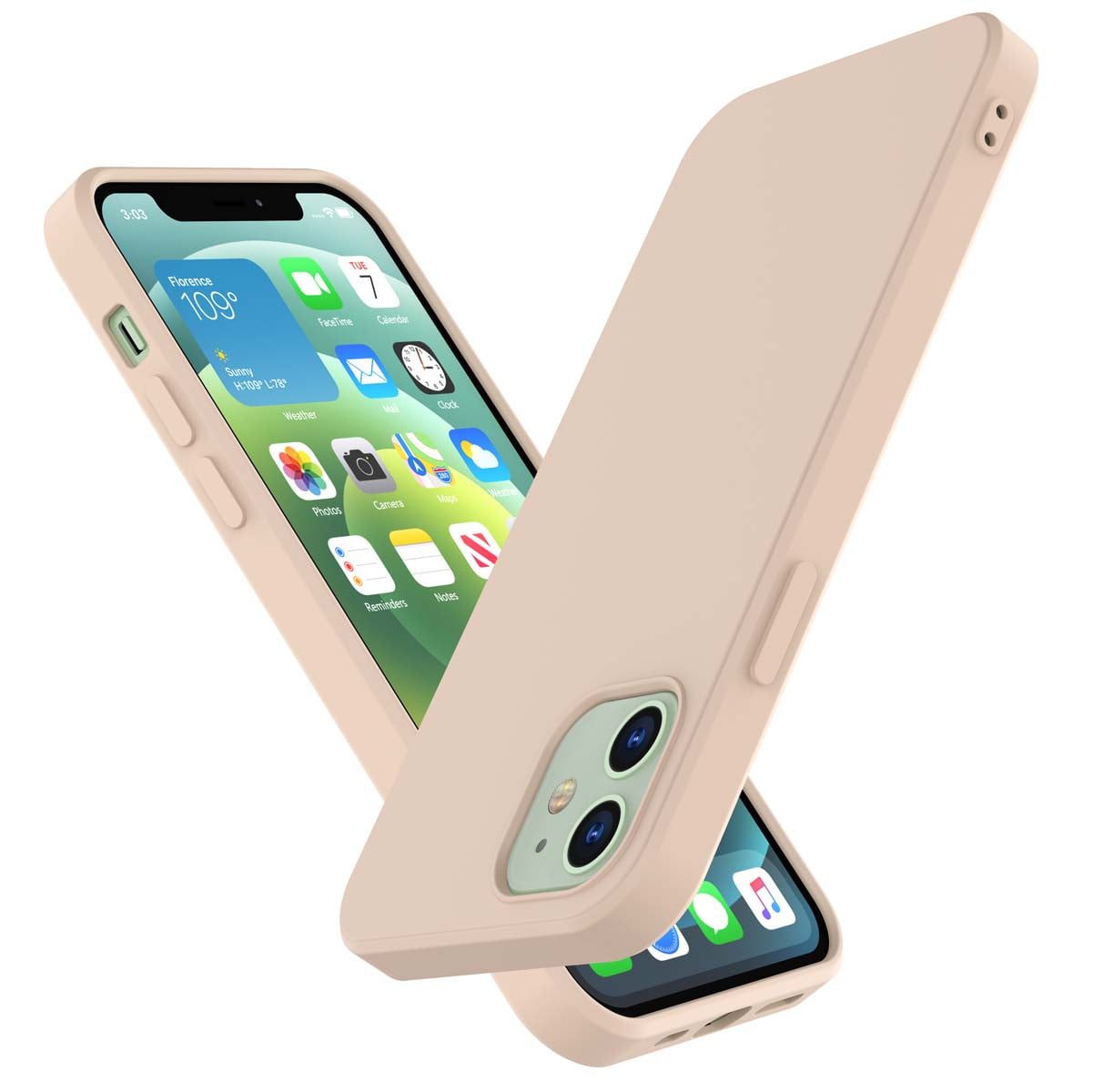 Cell Phone Cases for 5.4" iPhone 12 Mini, Njjex Liquid Silicone Gel ...