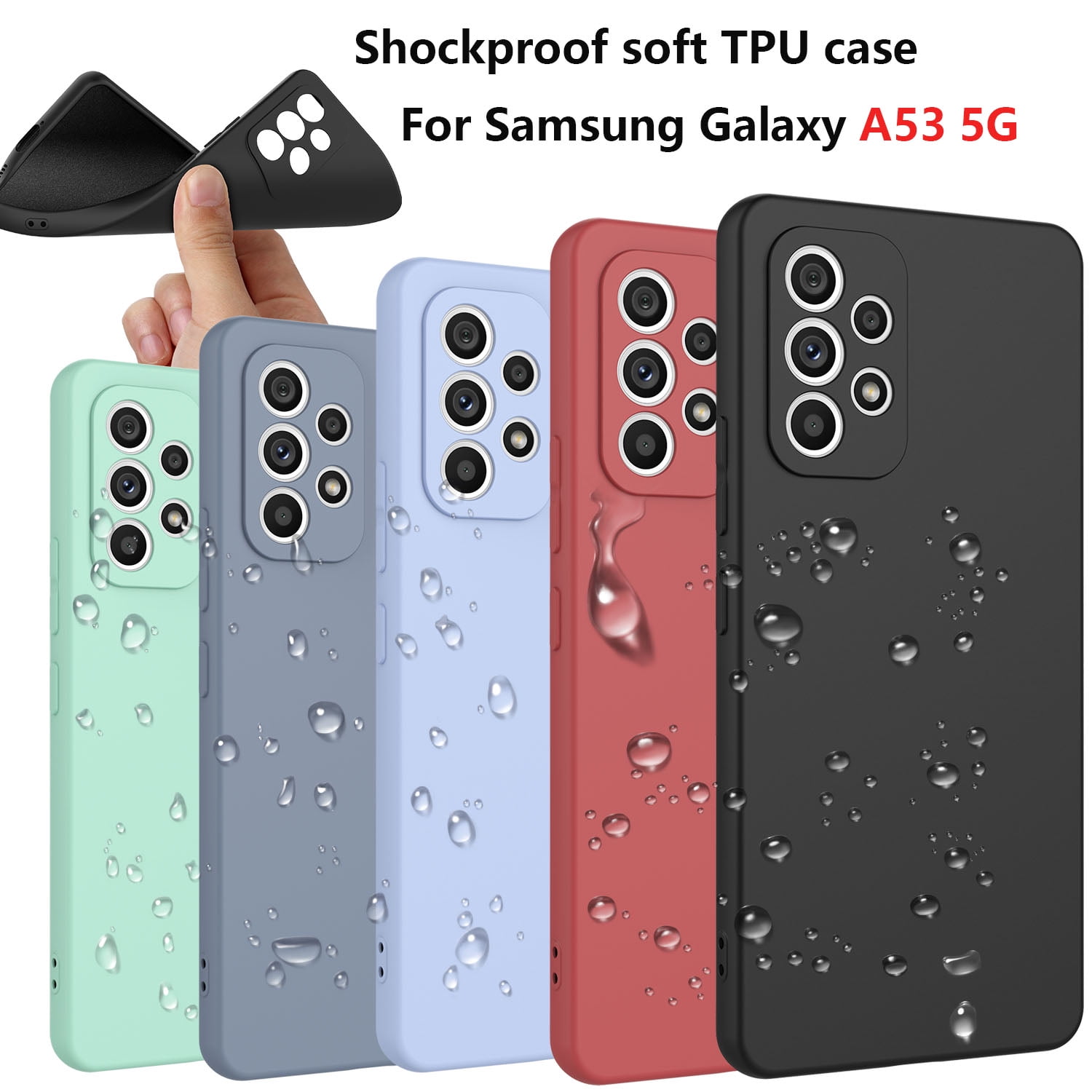 Cell Phone Cases for 6.5" Galaxy A53 5G, Liquid Silicone Gel Rubber ...