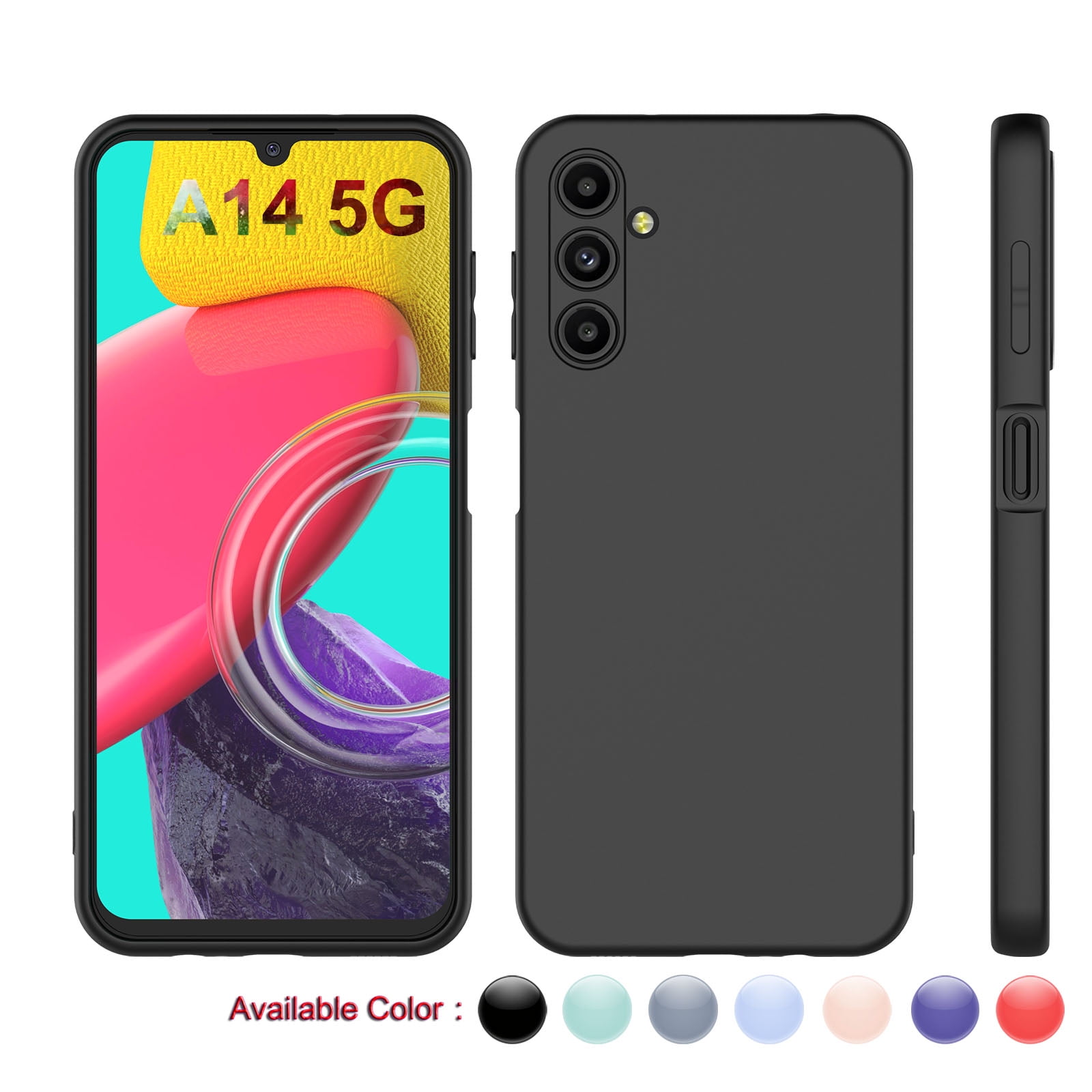 Cell Phone Cases For 6.6" Galaxy A14 5G, Njjex Liquid Silicone Gel ...