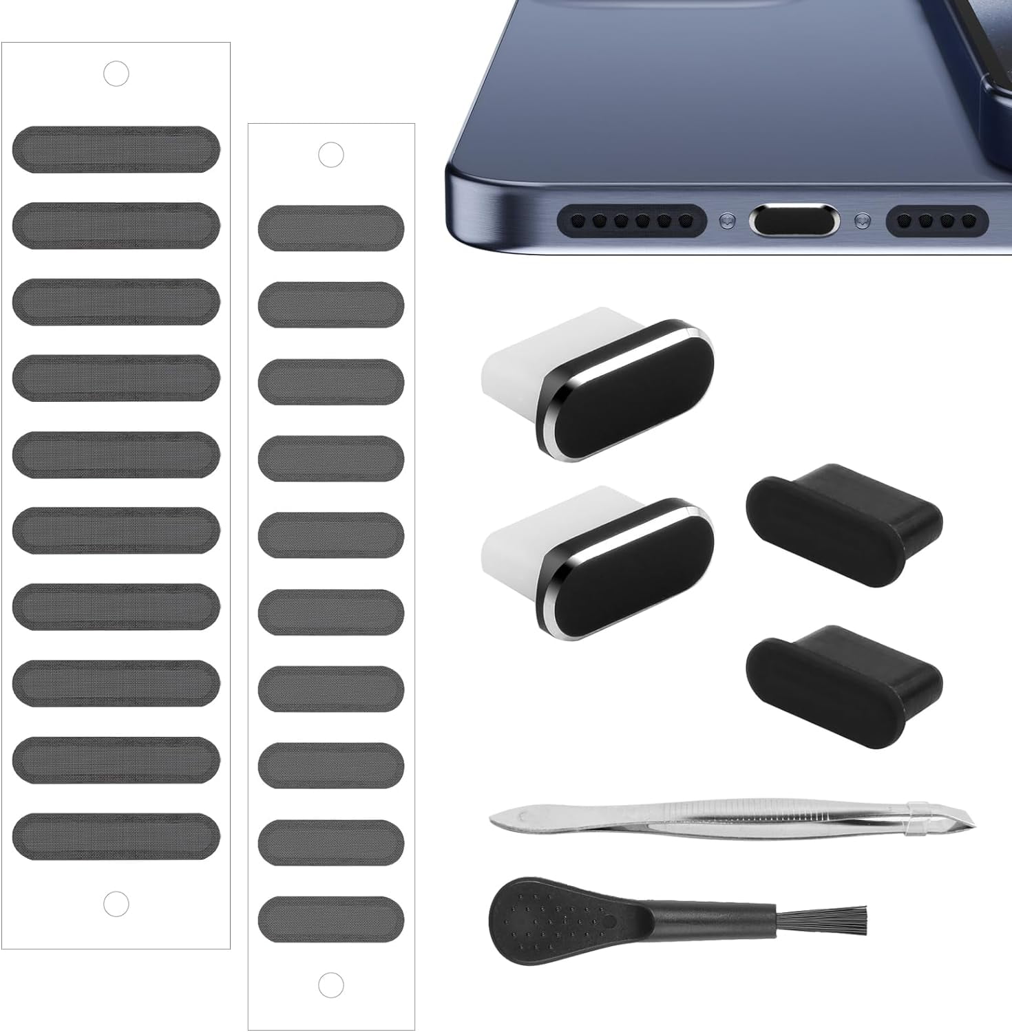 Cell Phone Cleaning Set for iPhone 15 Series/Type-C Devices Dust Plug ...