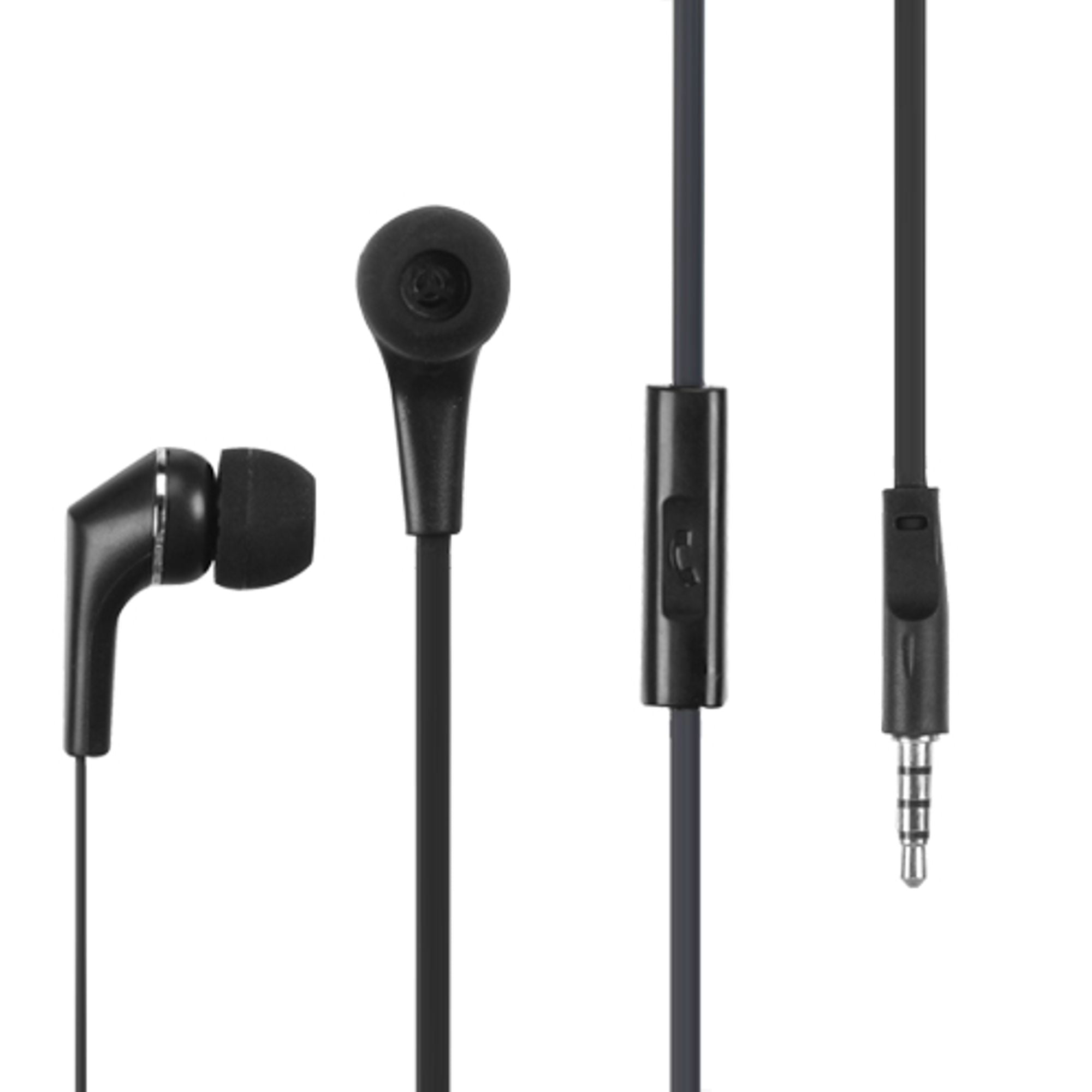 Cell Phone Headset with Microphone for PC by MyBat Black In-Ear Earbuds ...