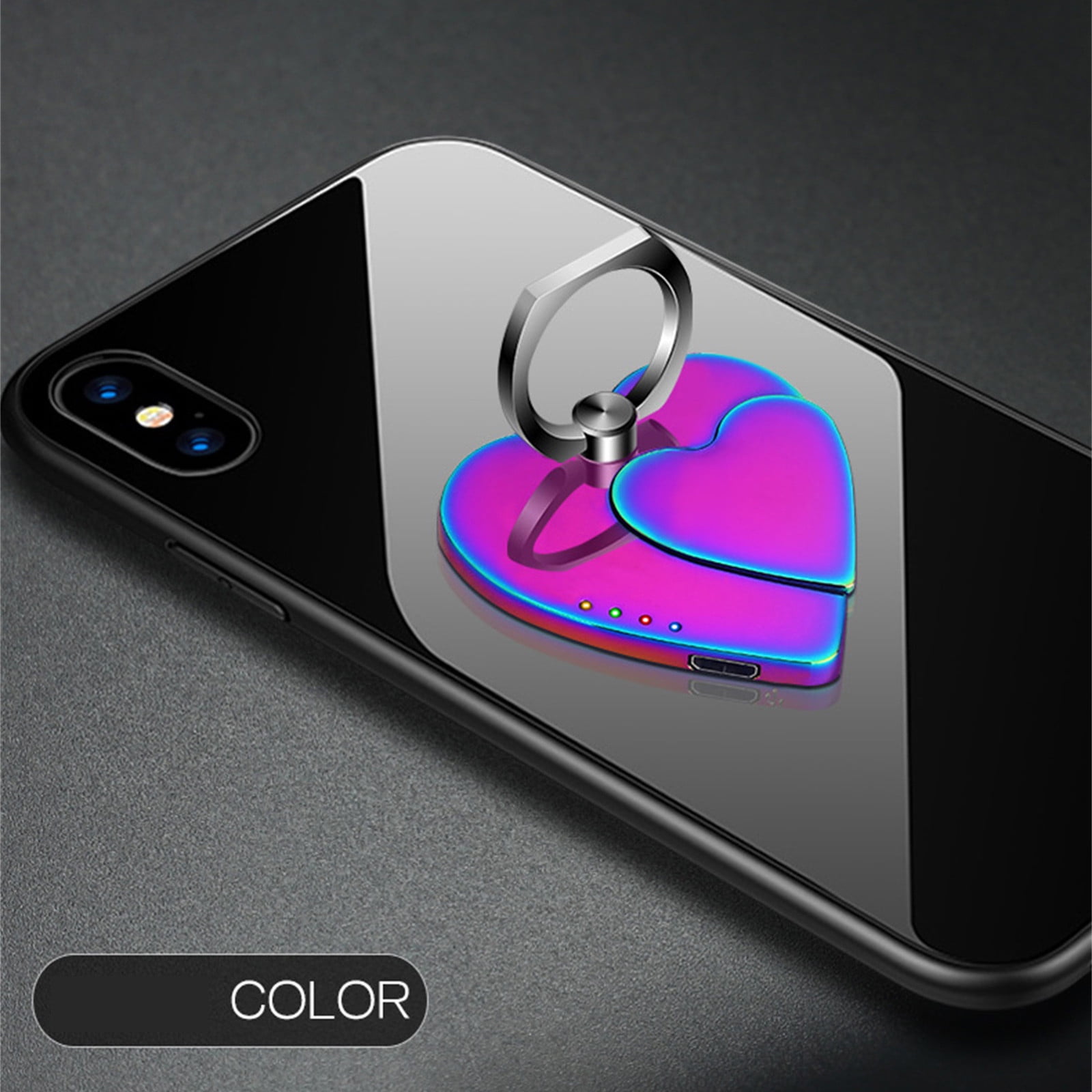 Cell Phone Holder USB Lighter, Heart-Shaped Phone RingLighter,-Purpose ...