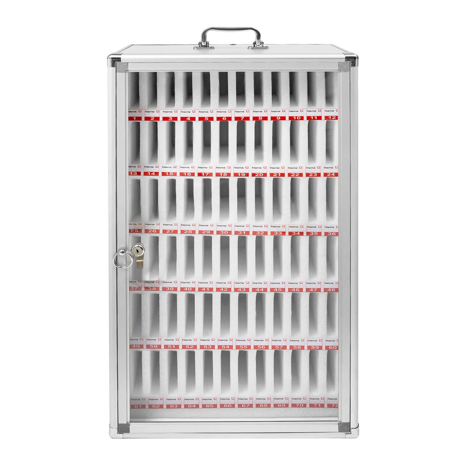 Cell Phone Locker, 72 Slots Aluminum Alloy Pocket Chart Storage Cabinet ...