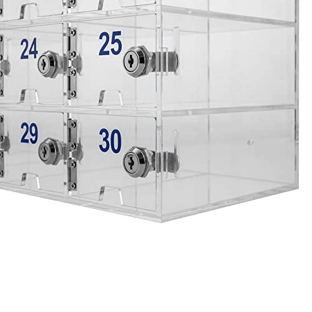 Cell Phone Locker Box,with Storage Locker Wall-Mounted Acrylic Cell ...