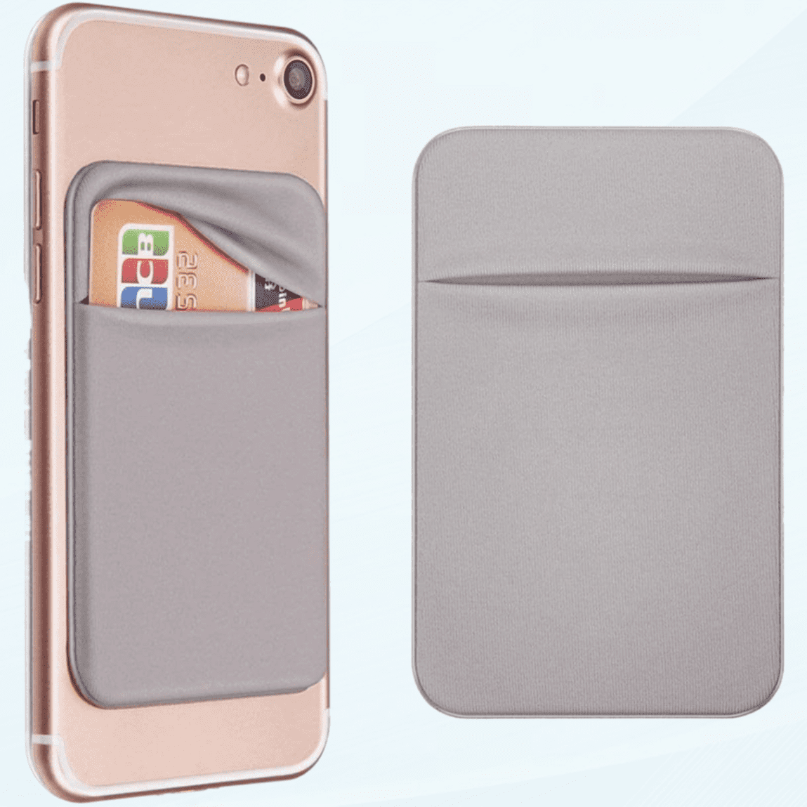 Cell Phone Pocket Self Adhesive Card Holder Stick On Wallet Sleeve with ...