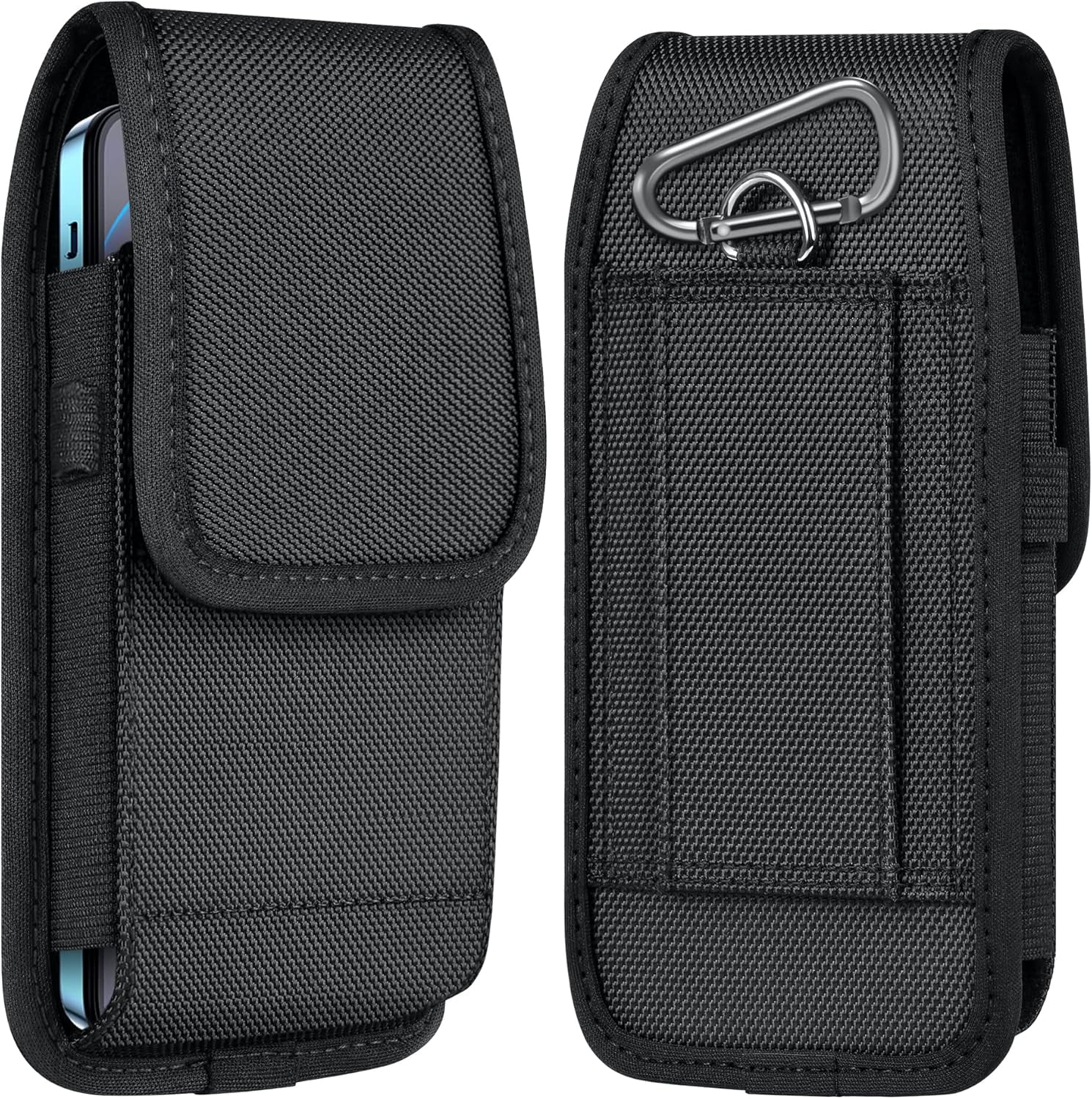 Cell Phone Pouch Nylon Belt Holster Case Compatible with iPhone 15, 15 ...