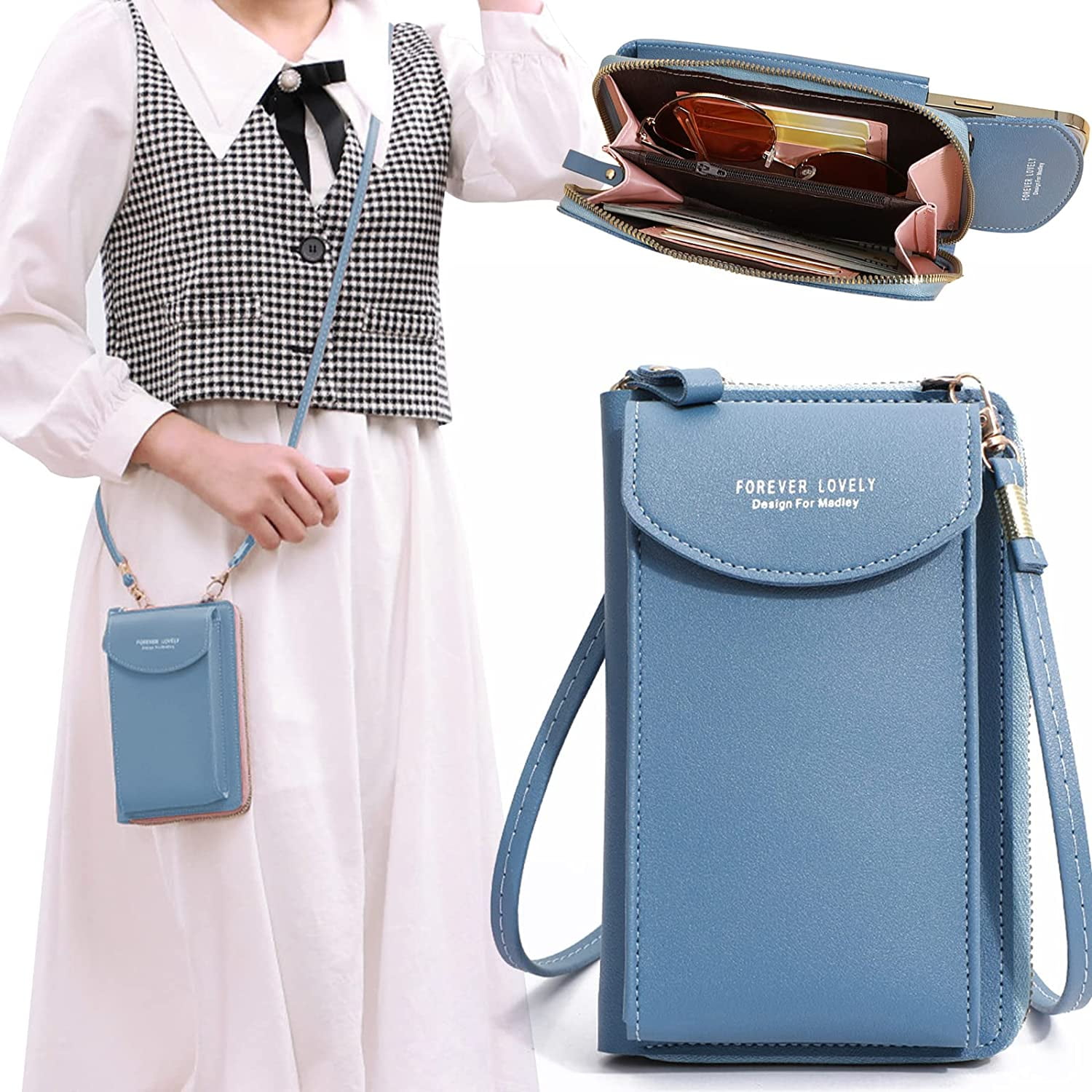 Cell Phone Purse Crossbody Case Compatible with iPhone 14 Pro Max 13 ...