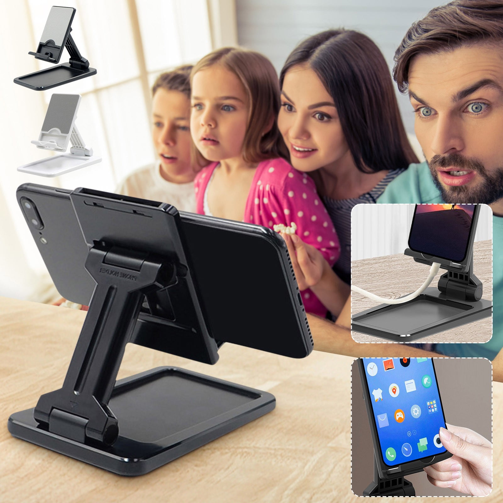 Cell Phone, Retractable Base Foldable Tablet Stand Mobile Phone Mount ...