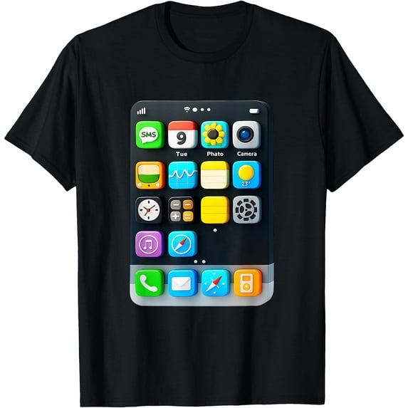 Cell Phone Screen Smartphone Mobile App Unisex S-5XL T-Shirt - Walmart.com