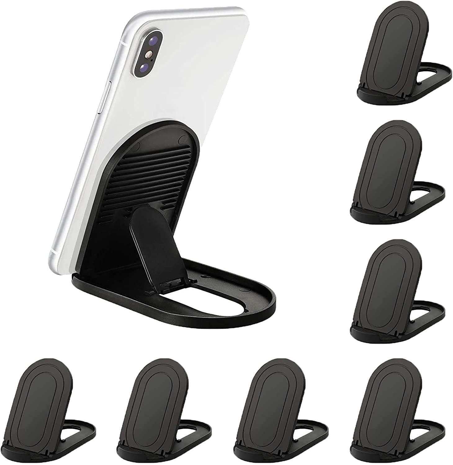 Cell Phone Stand for Desk, 7 Pack Black Mobile Stand Portable Foldable ...