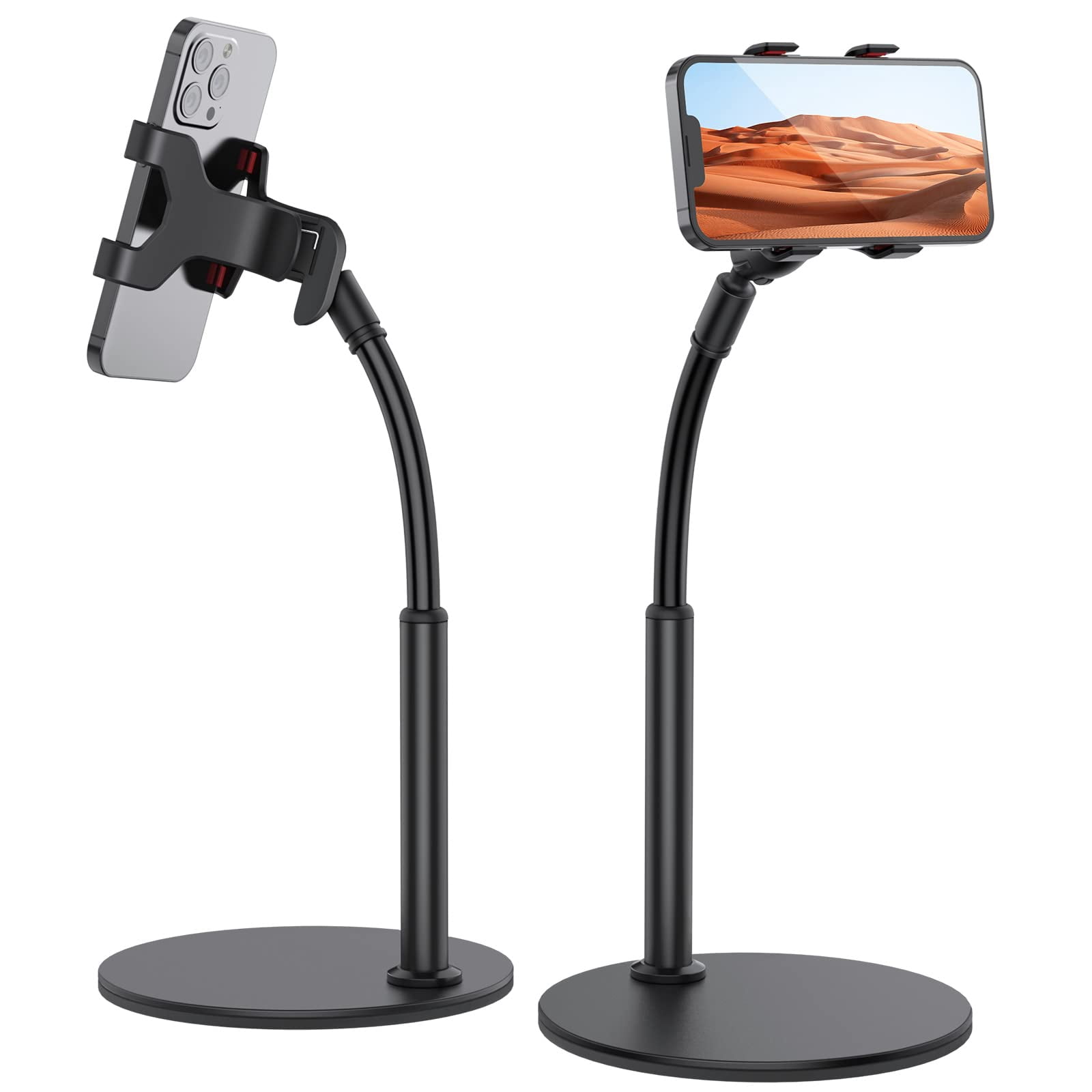 Cell Phone Stand, Gooseneck Flexible Arm Universal Phone Angle Height ...