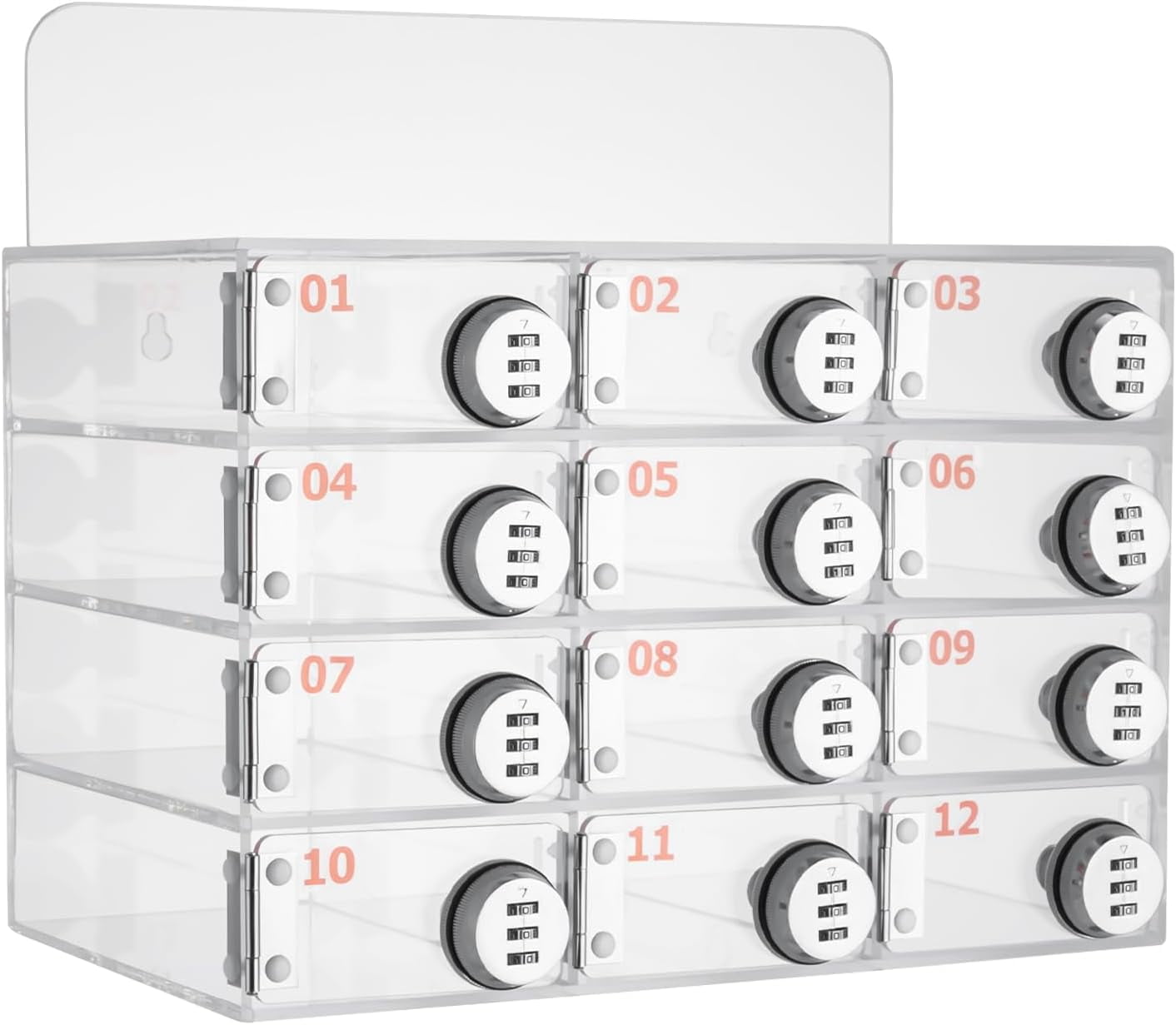 Cell Phone Storage Locker, 12 Slots Acrylic Phone Storage Cabinet with ...