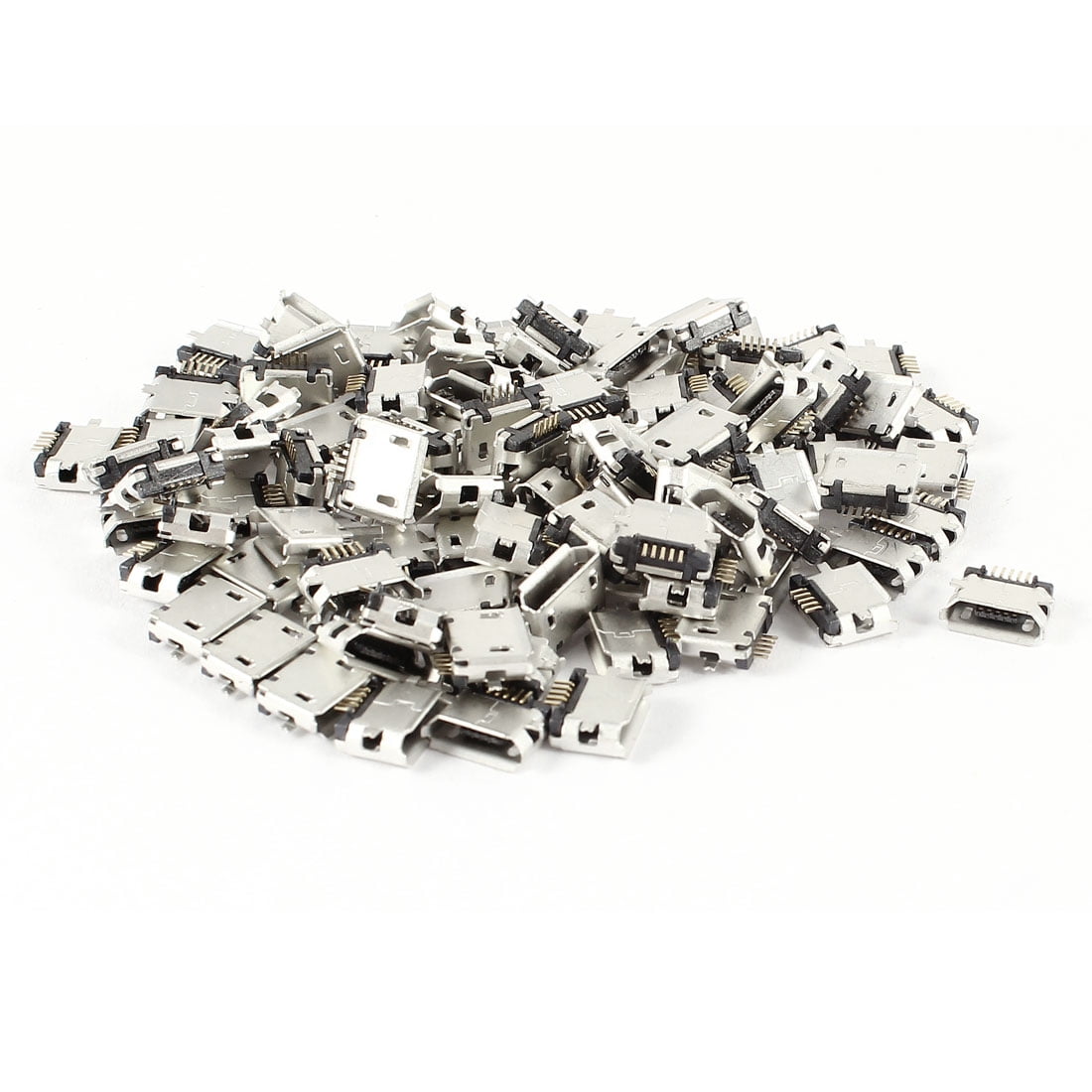 Cell Phone Type B Micro USB Female Mount 5 Pin Jack Port Socket 100 Pcs ...