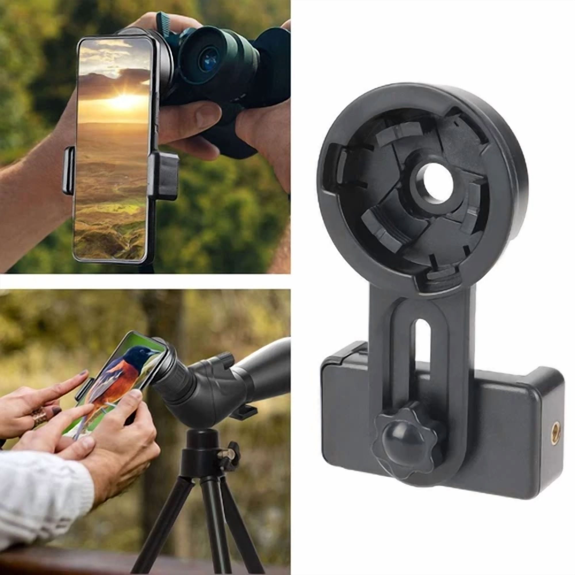 Cell Phone Universal Adapter Mount Binocular Monocular Spotting Scope ...