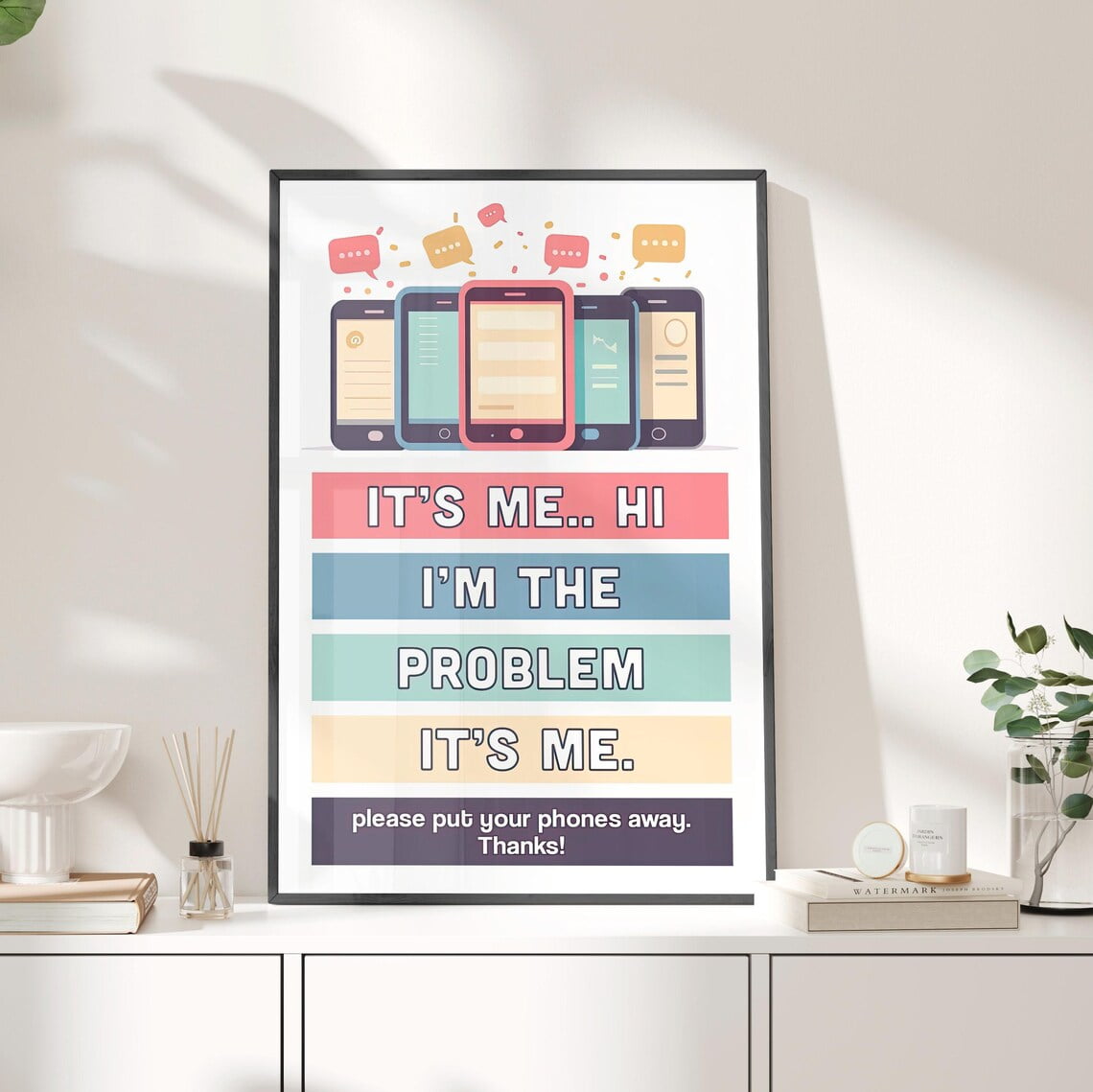 No Cell Phones Sign Poster Or, Gen Z Slang Class Posters, High School ...