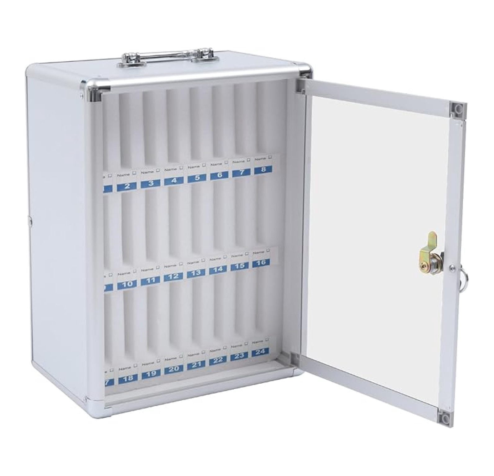 Cell Phones Storage Cabinet, Aluminum Alloy Pocket Chart Cell Phones ...