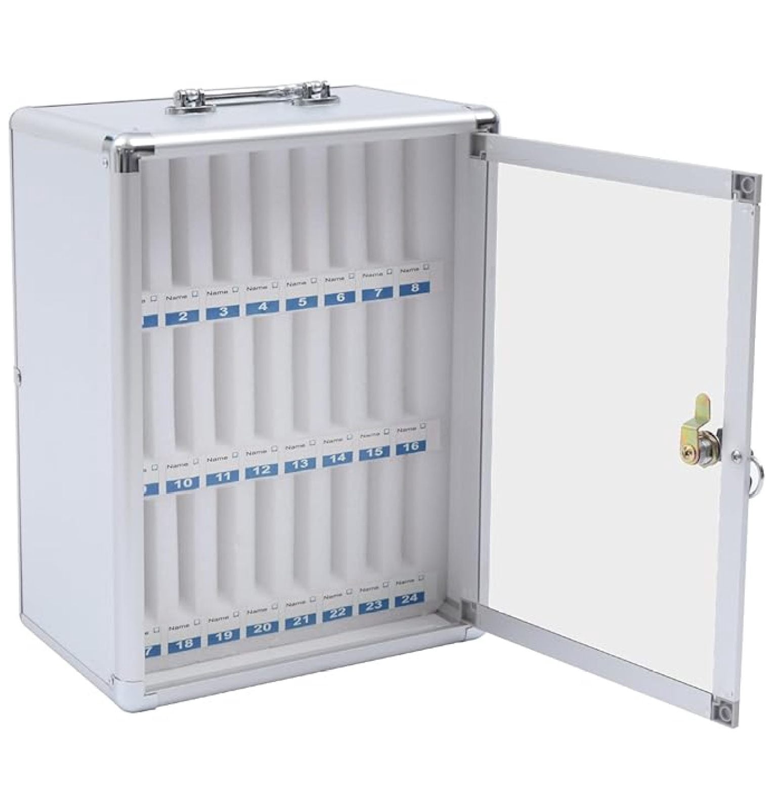 Cell Phones Storage Cabinet, Aluminum Alloy Pocket Chart Cell Phones ...