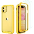 CellEver iPhone 11, Clear Full Body Case, Anti-Slip TPU, Yellow, 2 ...