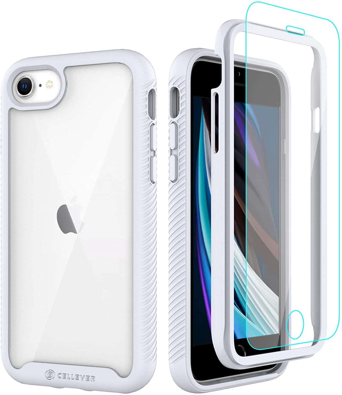 CellEver iPhone SE 2020/7/8 Case - Clear, Heavy Duty, Anti-Slip, with ...